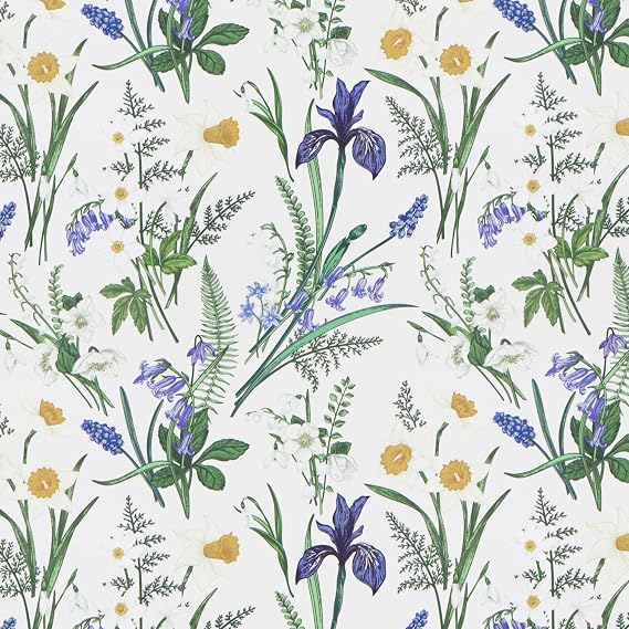 Timeet Sticky Back Plastic Contact Paper White Floral Self Adhesive ...