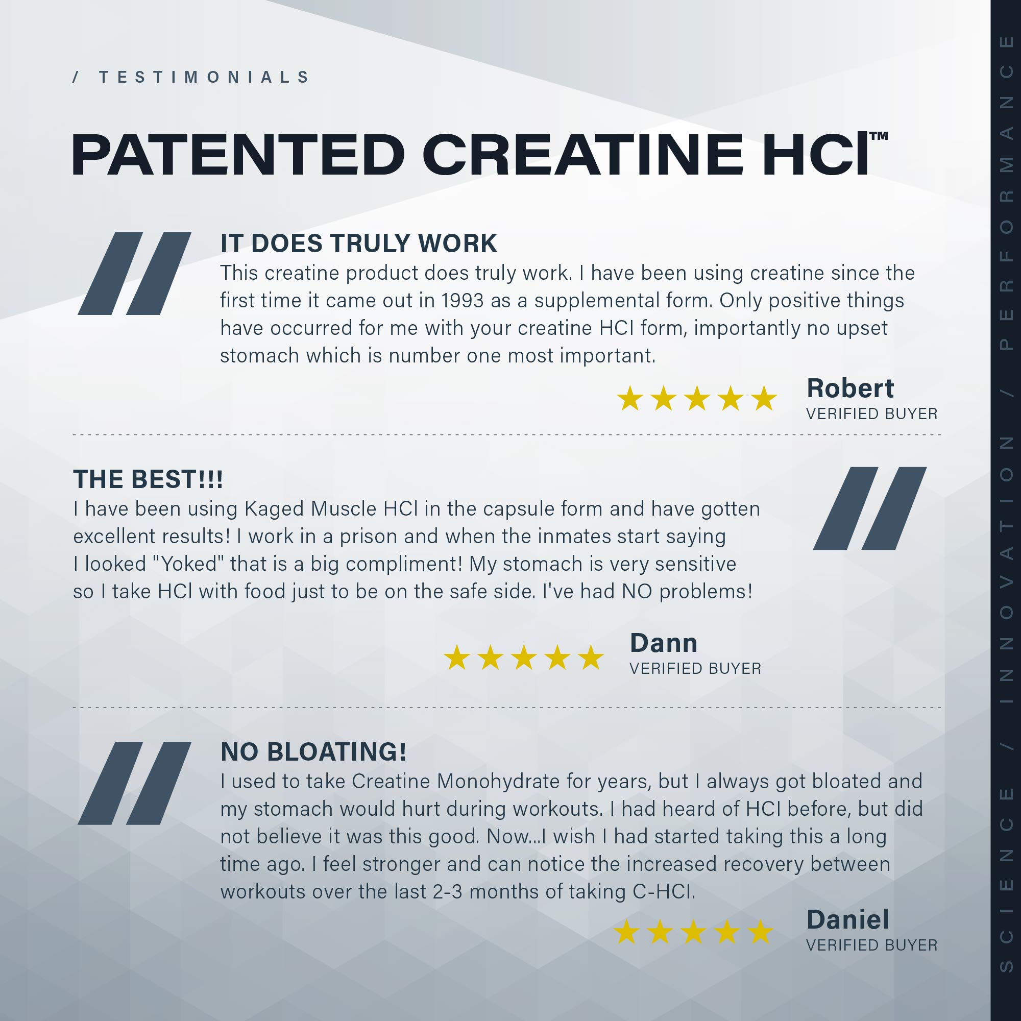 Creatine HCl Capsules, Kaged Muscle Creatine HCl Pills, Patented ...