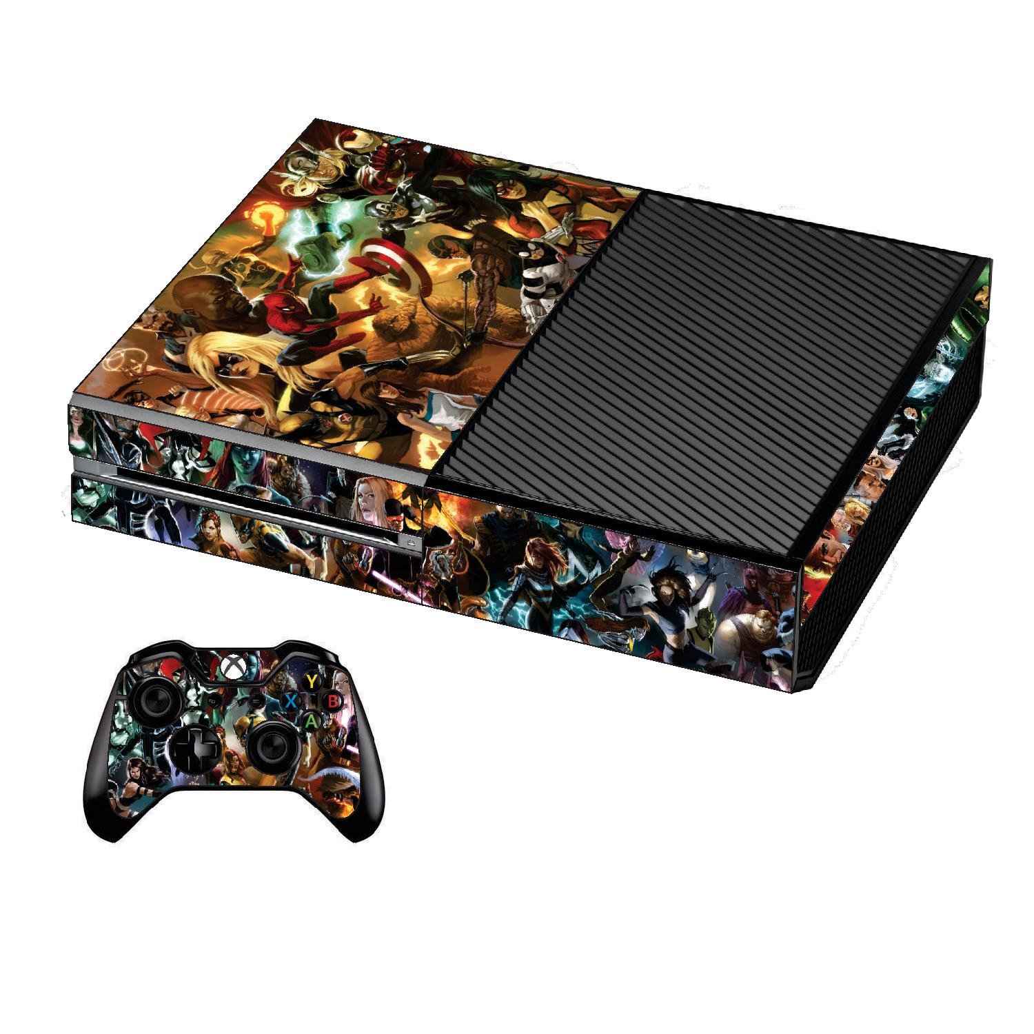 Amazon.com: Xbox One Premium Designer Console Skin Exciting Superheroes ...