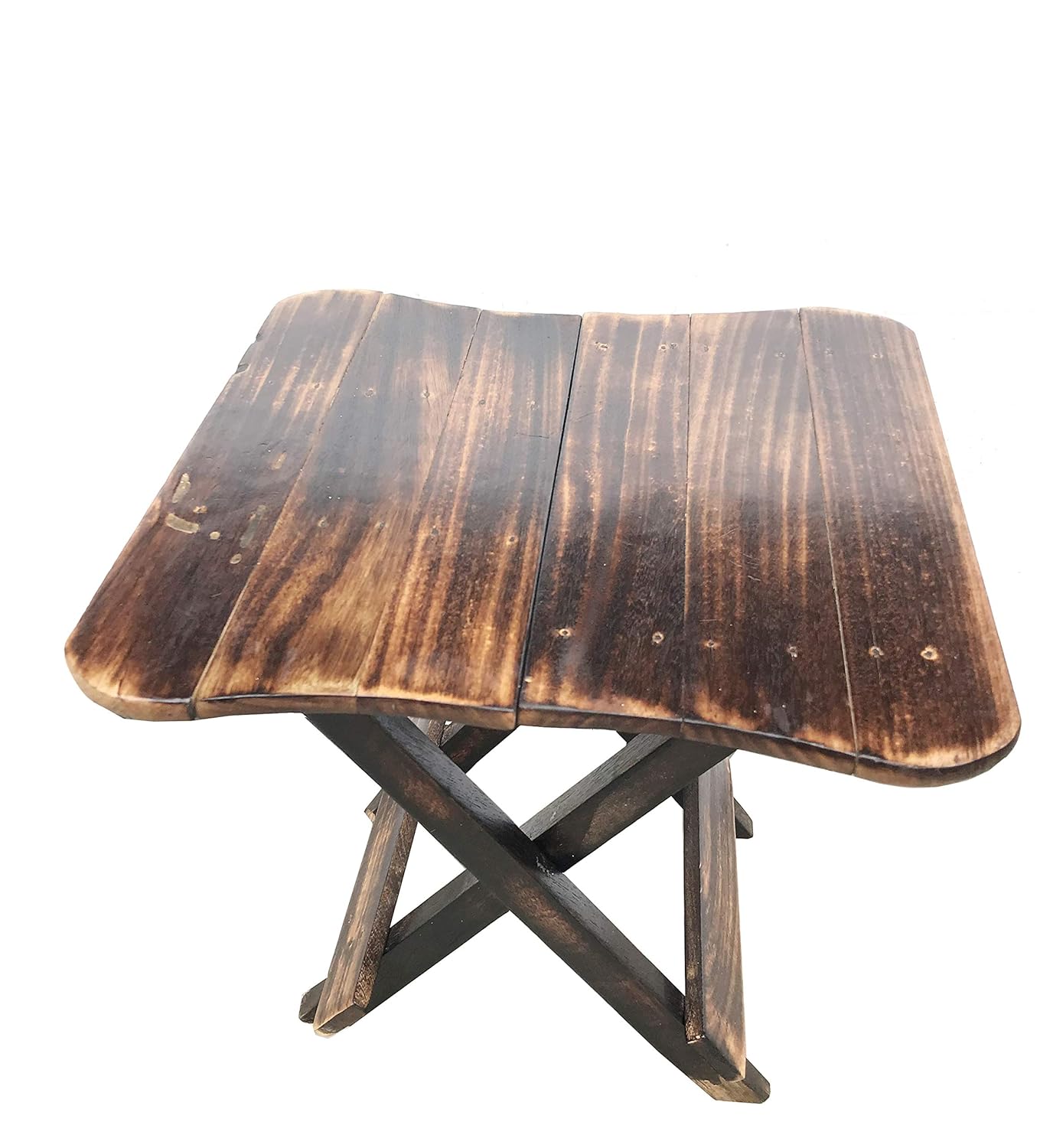 sk handicrafts Folding Side Table 12x12x12 inch (Brown) Square Solid ...
