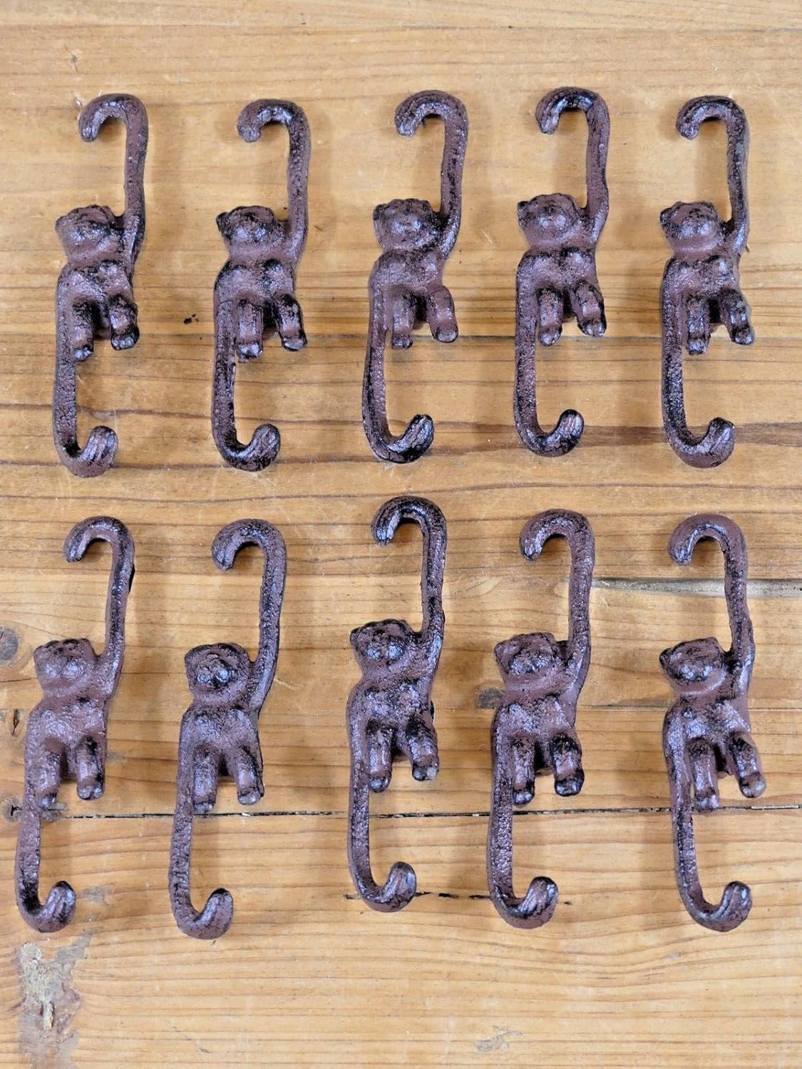 Amazon.com: 10 Monkey Hooks Plant CAST Iron Small Hook Hanger Kettle ...