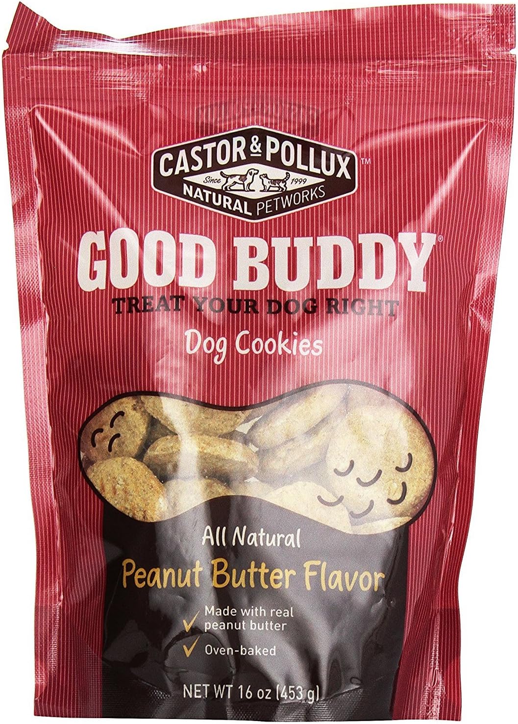 Amazon.com: Good Buddy Cookies for Dogs, Peanut Butter, 16 oz : Pet ...