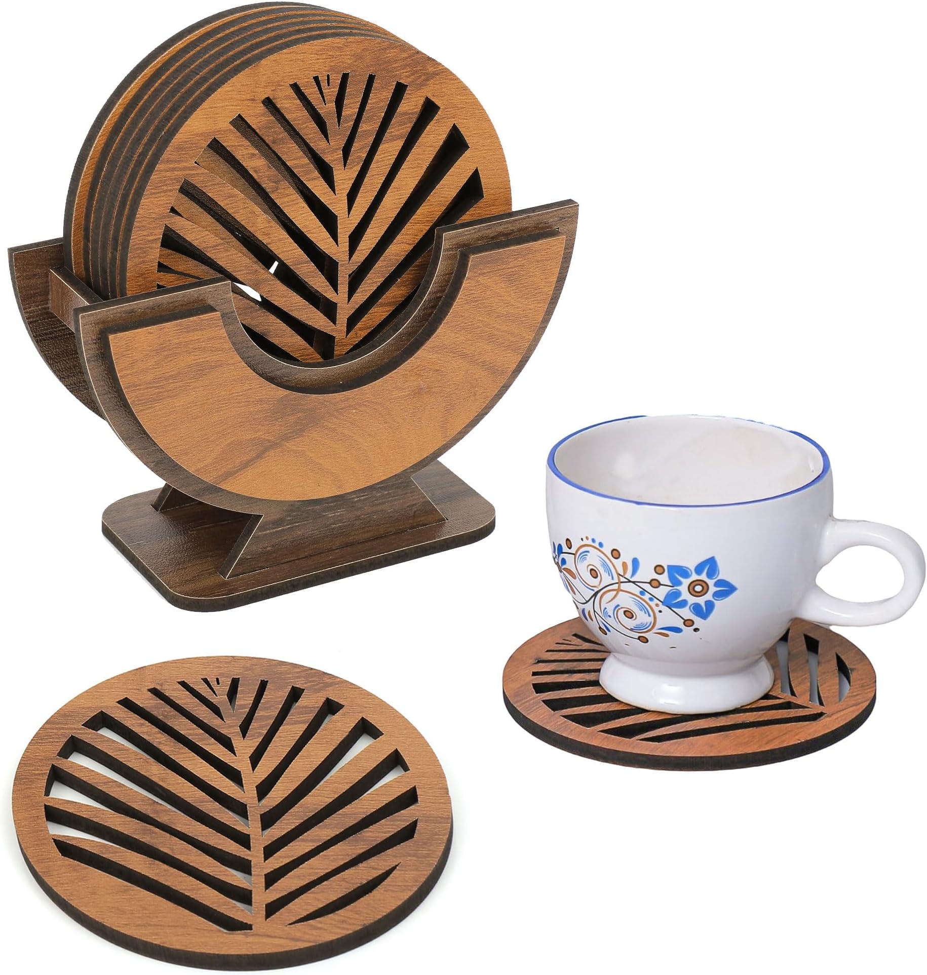 Indian-Shelf Coasters Set of 6 | Bar for Home | Wood Coasters | Cup ...