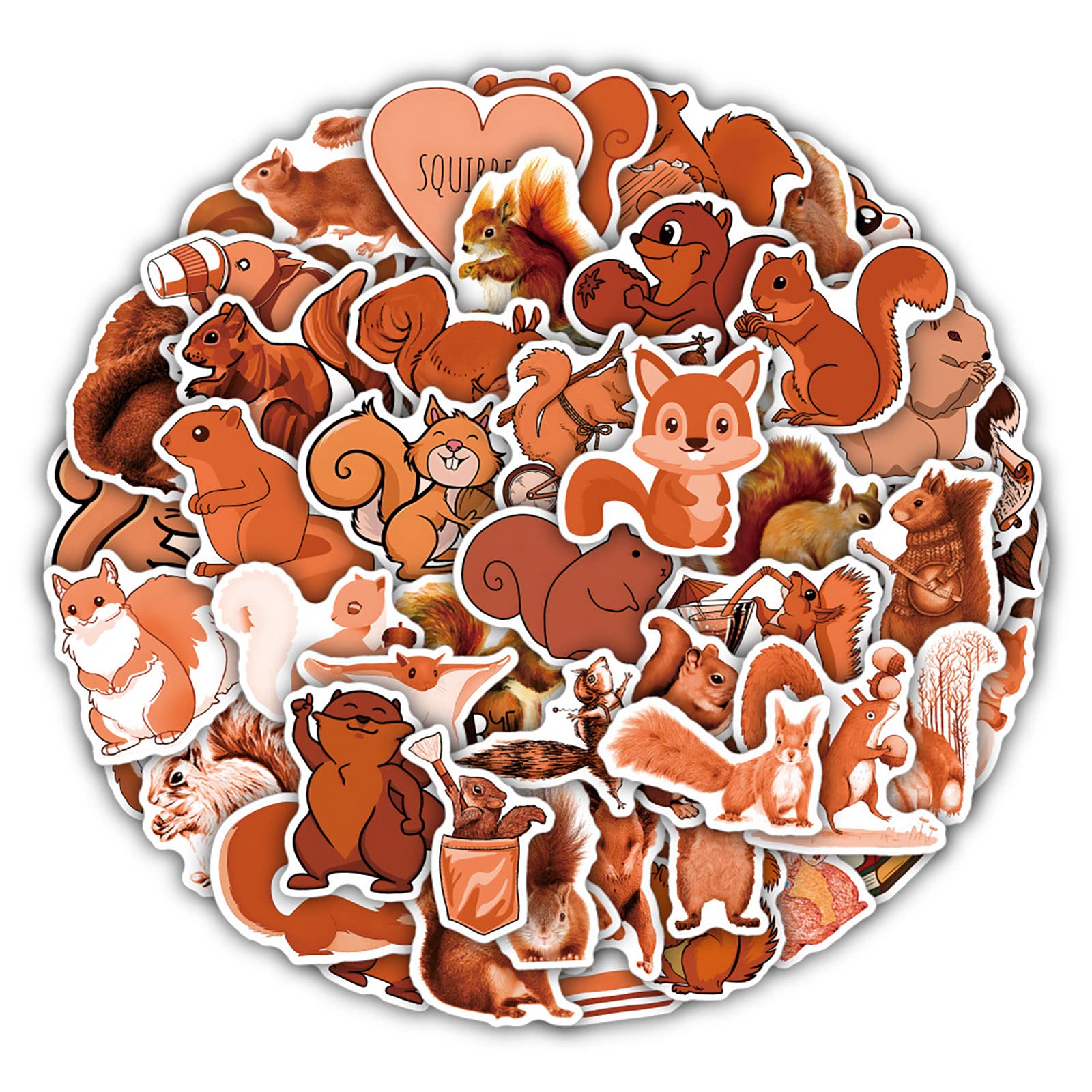 Snapklik.com : 50pcs Vinyl Squirrel Stickers For Kids Journal,Cute ...