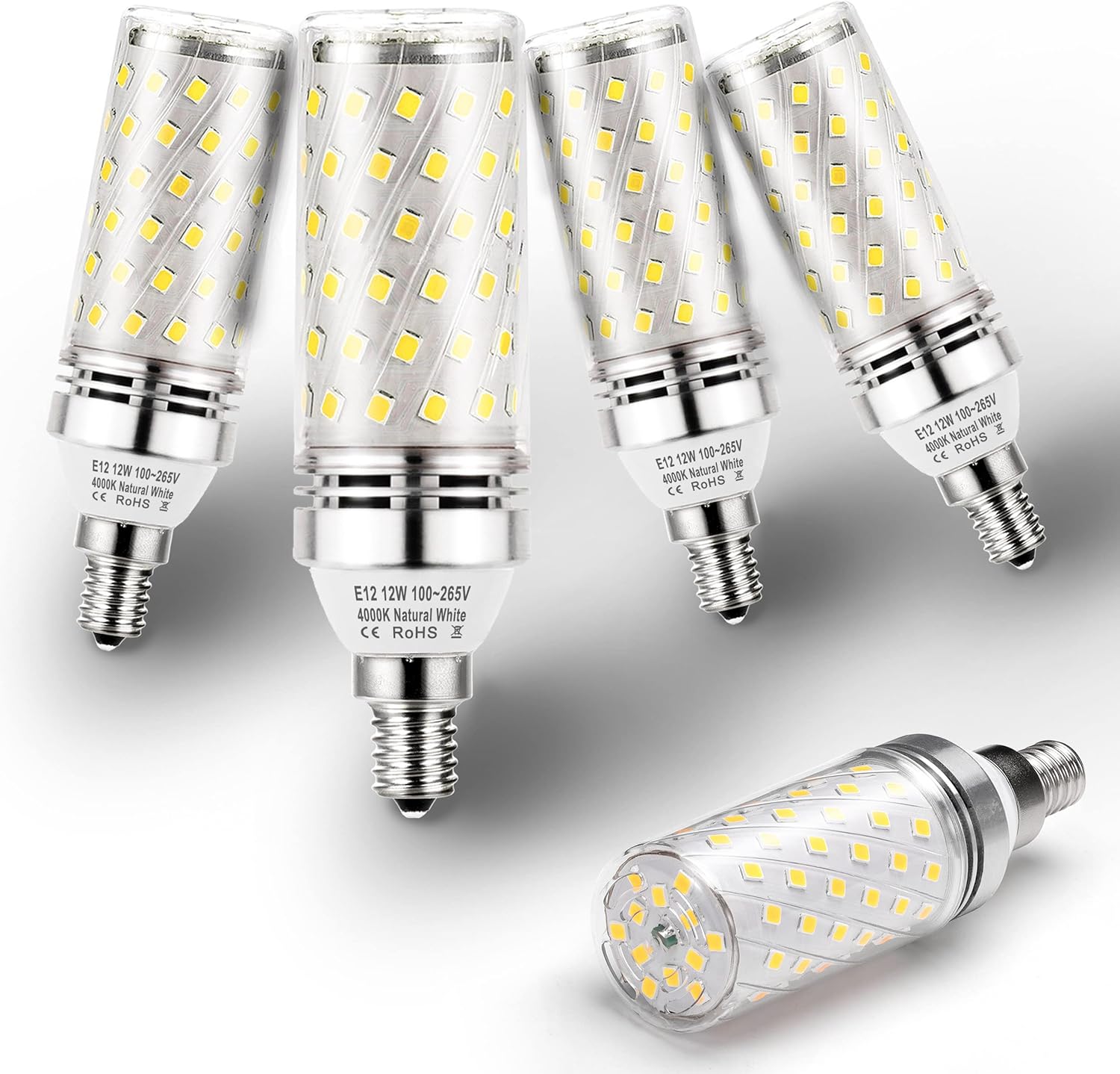 Amazon.com: Heifymi E12 100 watt Replacement Led Candelabra Bulbs, E12 ...