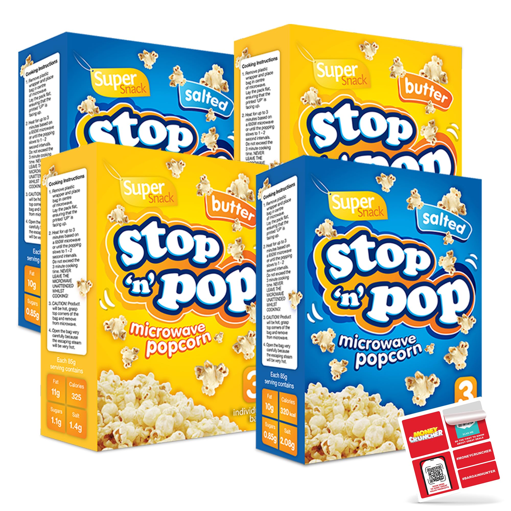 SOL 12pk x 85g Stop 'n' Pop Microwave Popcorn Kernels for Popcorn Maker ...
