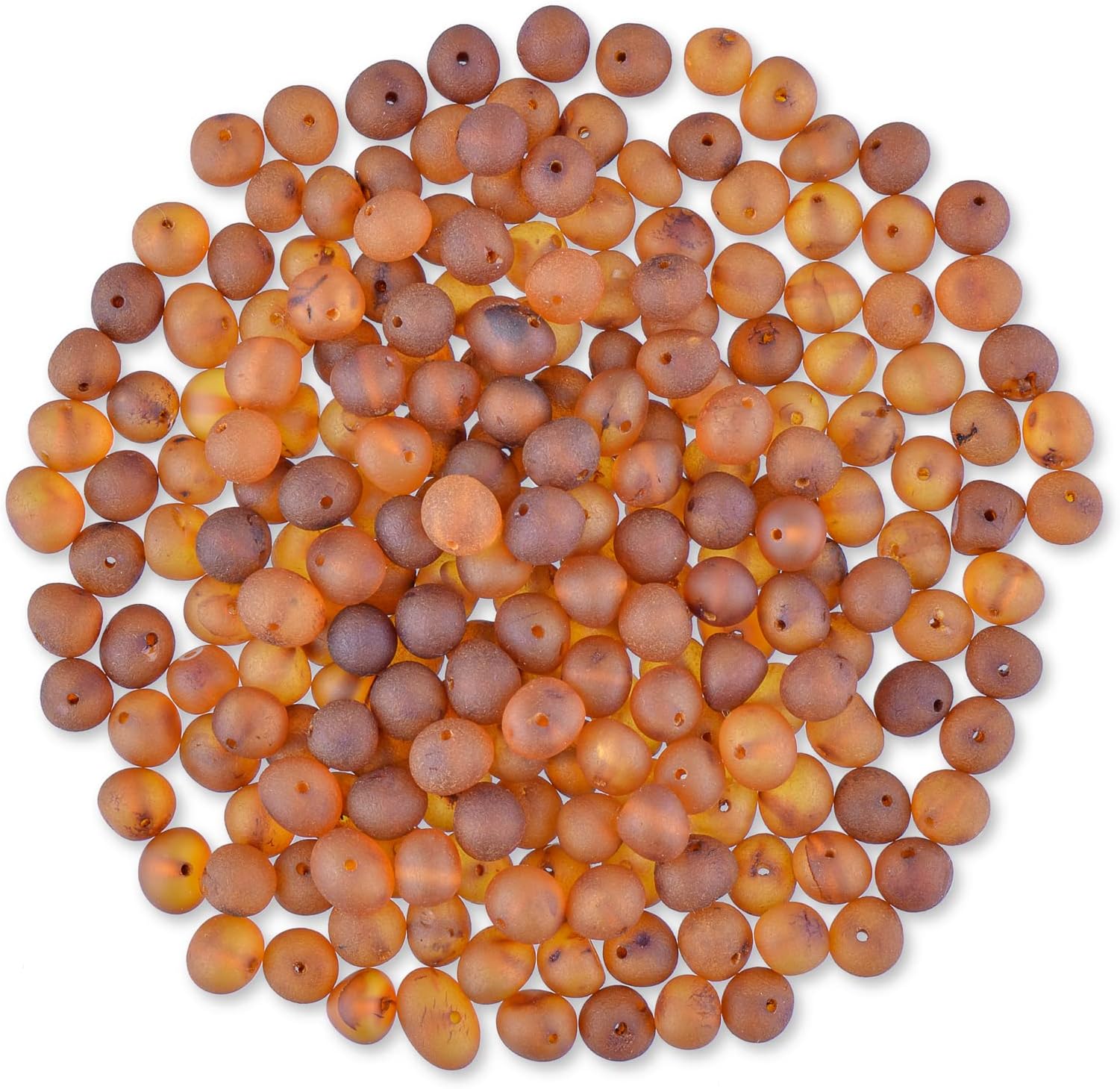Amazon.com: Polished Natural Baltic Amber Loose Beads with Drilled Hole ...