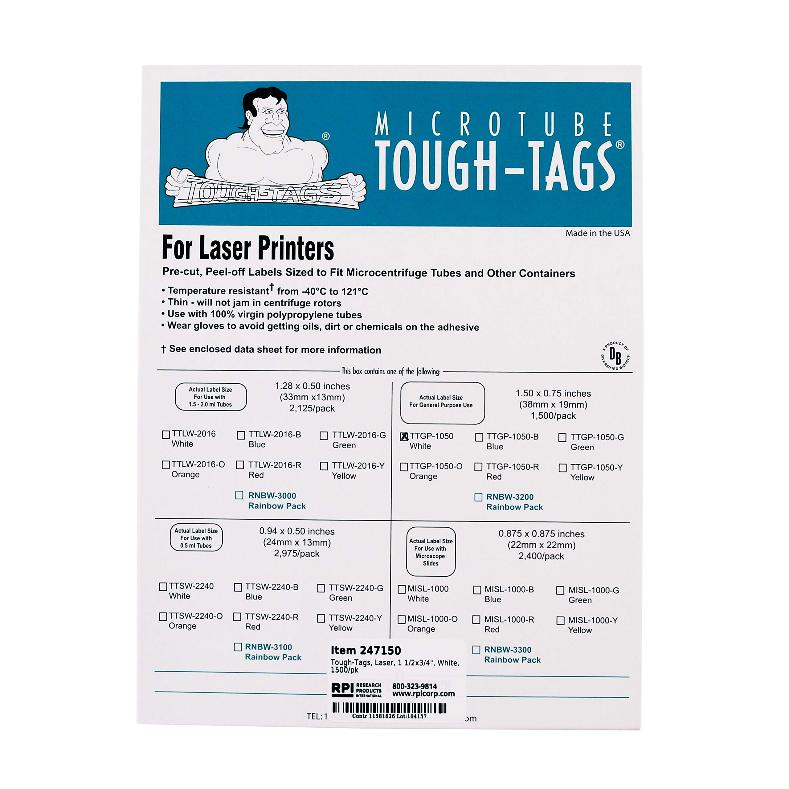 Amazon.com: Tough-Tags Sheets for Laser Printers, General Purpose, 1.50 ...