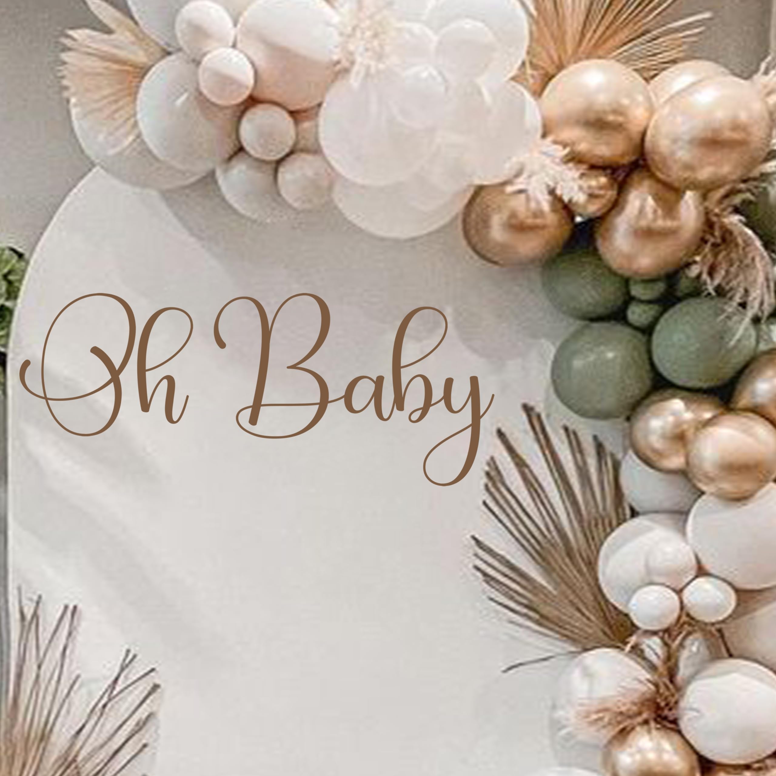 Amazon.com: ZAIBIANHAO Oh Baby Shower Party Wall Decal Sign - Balloon ...
