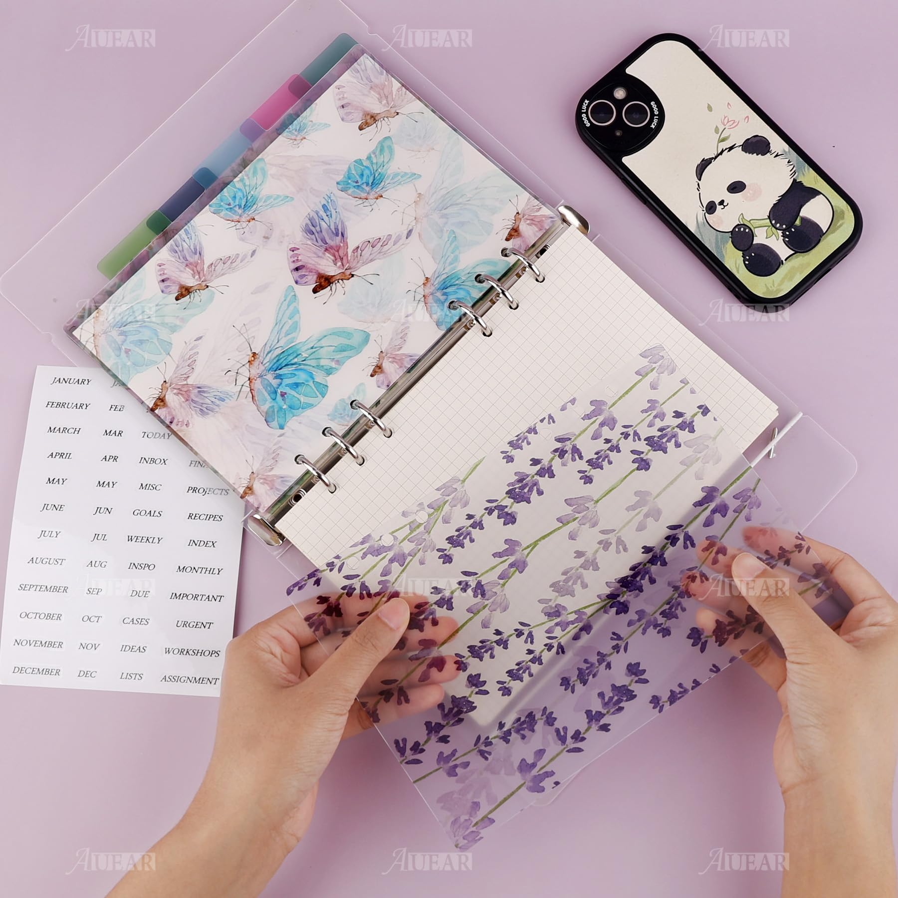 Snapklik.com : AUEAR, 12 Pack Binder Index Dividers A5 Plastic ...