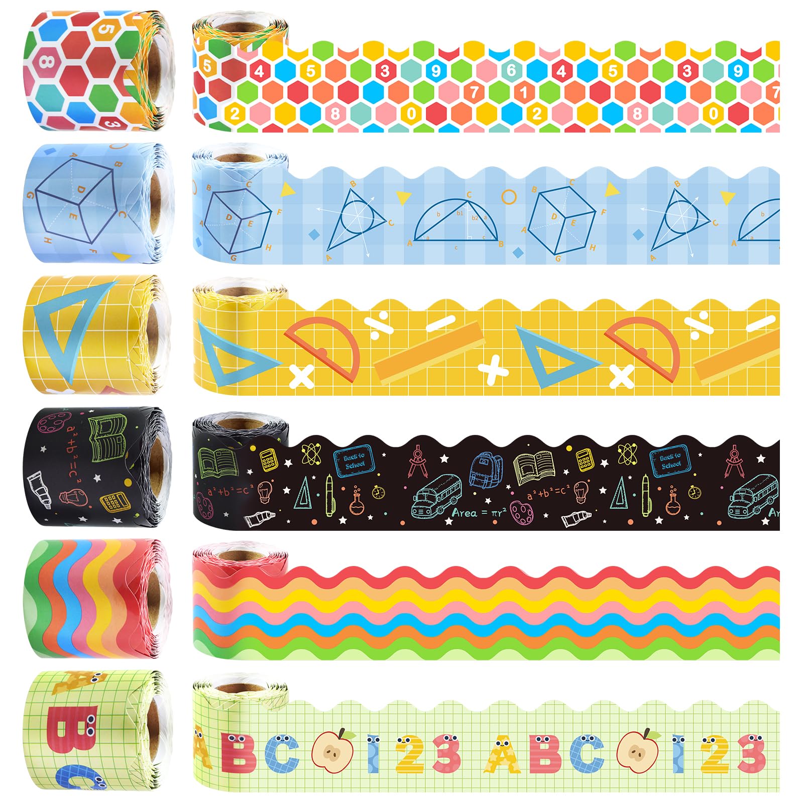 Snapklik.com : Decorative Spring Bulletin Board Borders Set 6 Rolls 196 ...