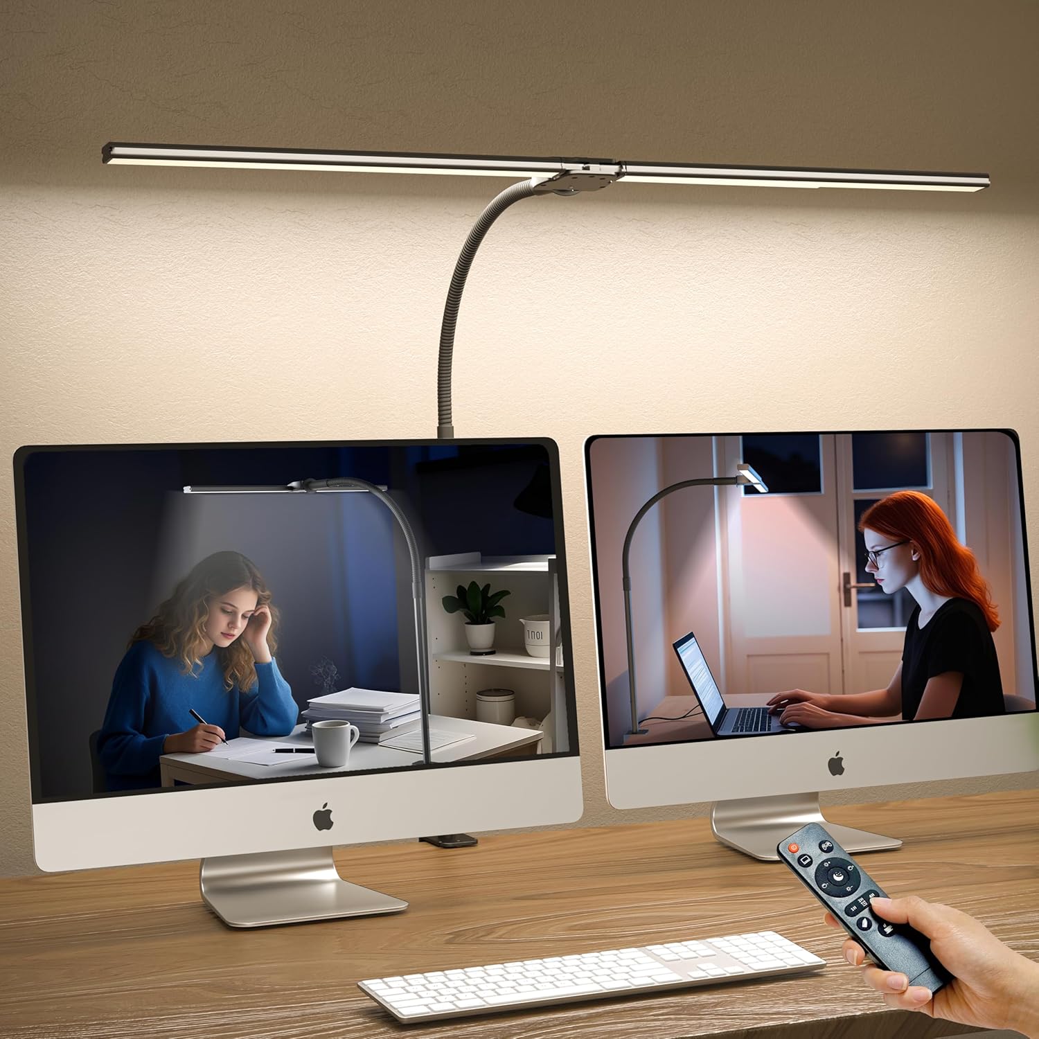 ULTEM Desk Lamp Home Office,15W Dual Screen Monitor Light with Clamp ...
