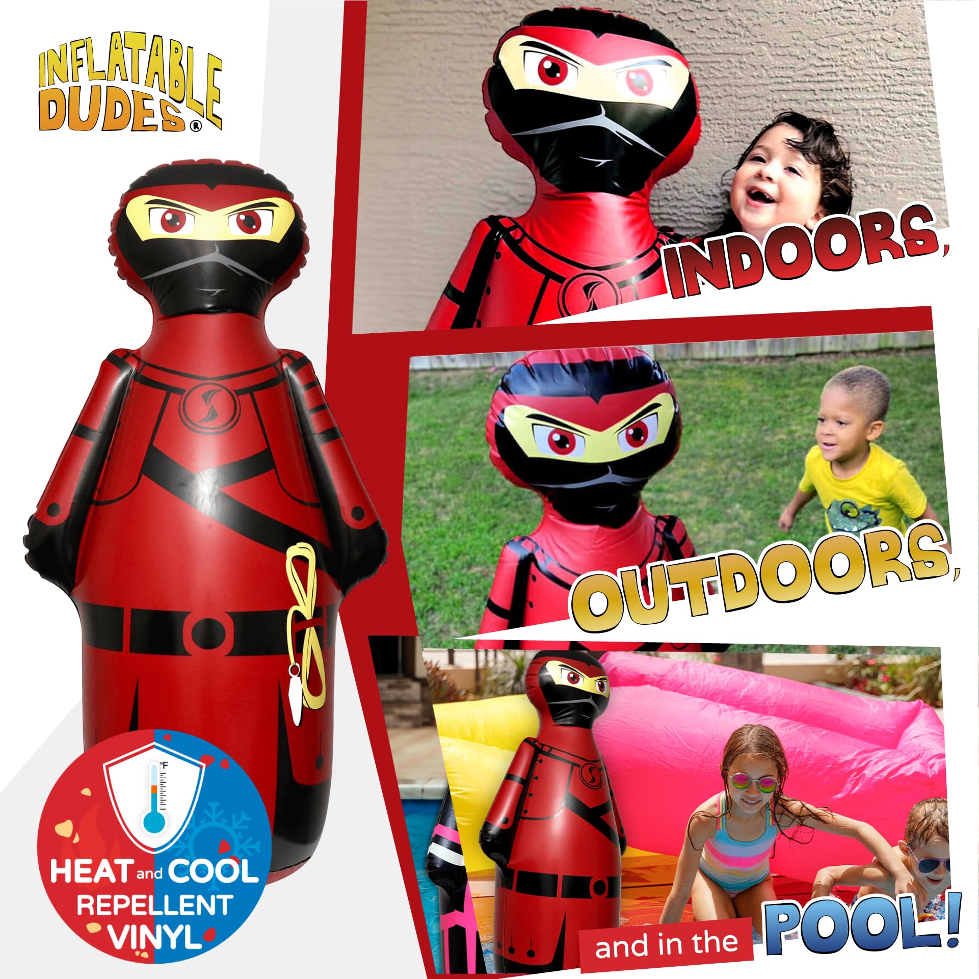 Snapklik.com : INFLATABLE DUDES Ninja Toy 47 Inches -Kids Punching Bag ...