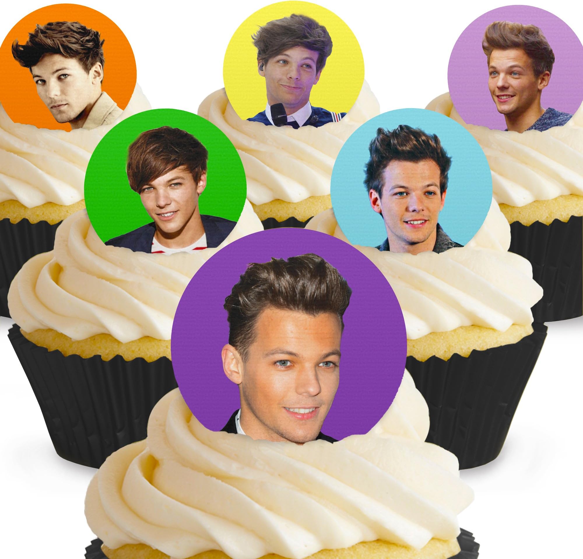 Basics 24 x One Direction Edible Birthday Cake Toppers : Amazon.co.uk ...