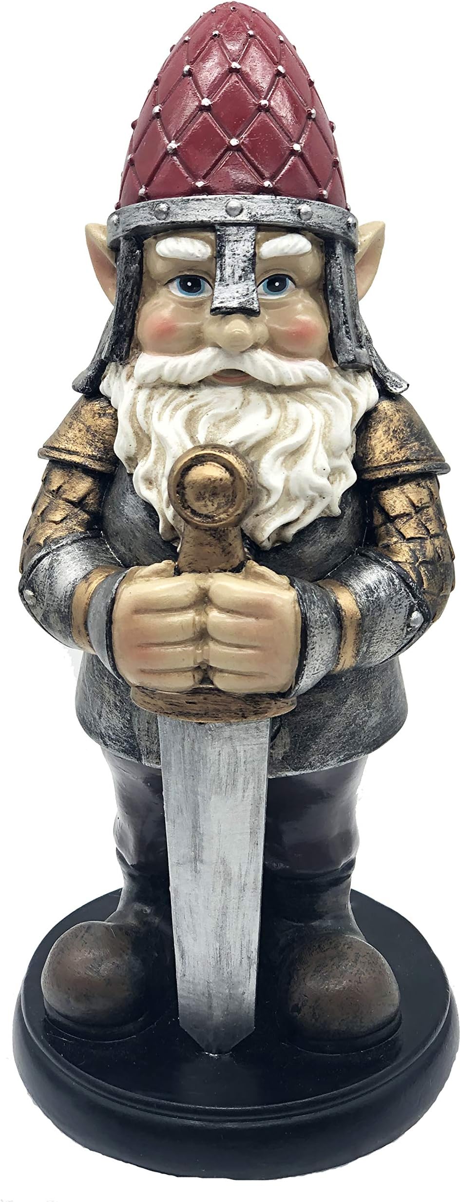 Amazon.com: FICITI Gnome Knight Holding sword - armored, 9 inches ...
