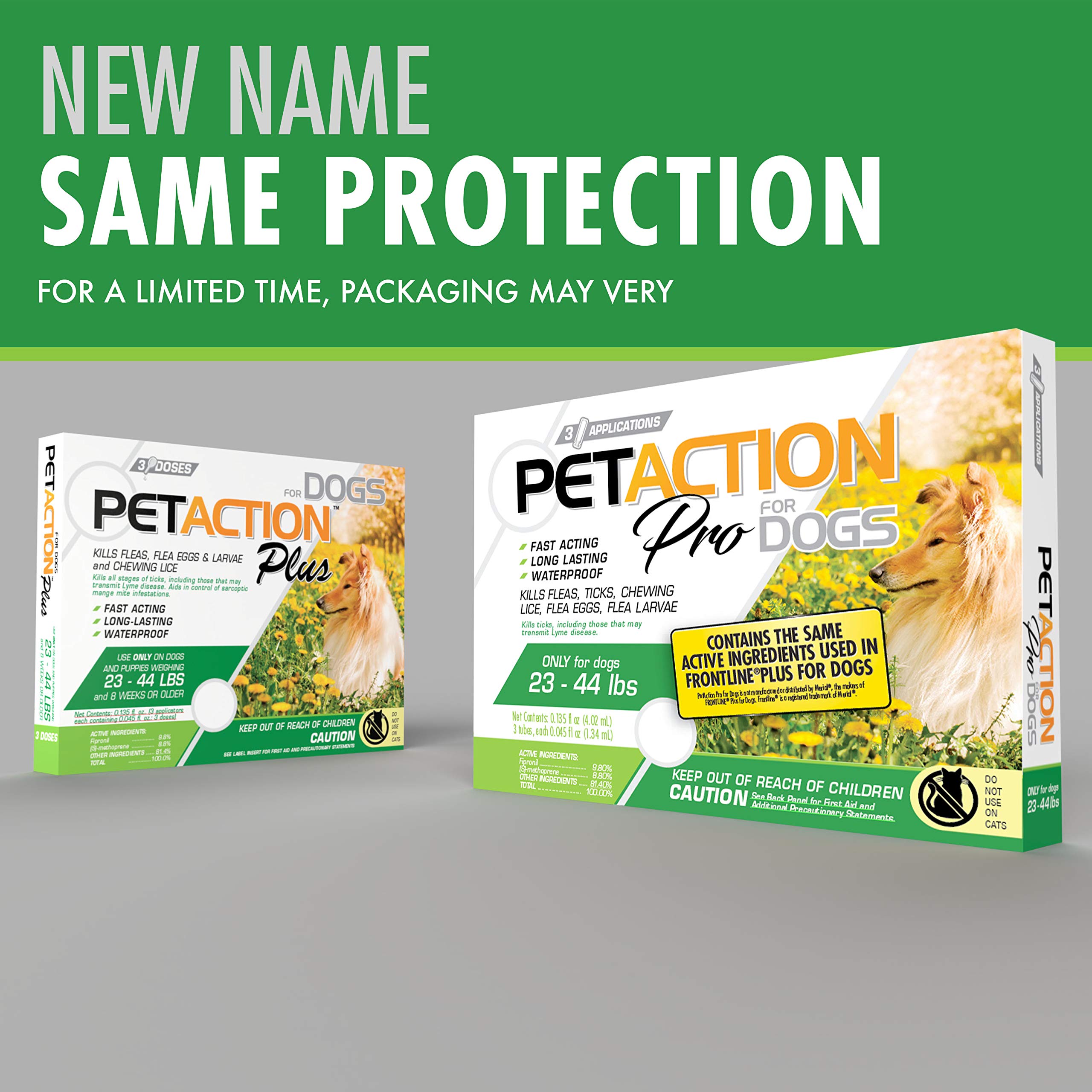 Pet Action Plus Flea Tick Treatment For XL Dogs, 89-132 Lbs, Month ...