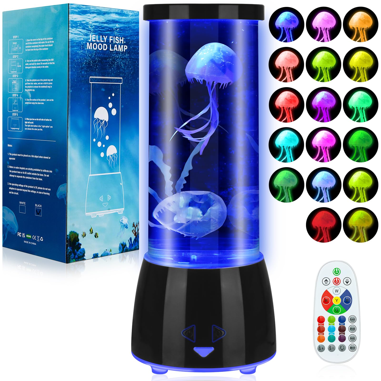 Eadaiylon Jellyfish Lamp 17 Color Changing with 4 Modes, Electric ...