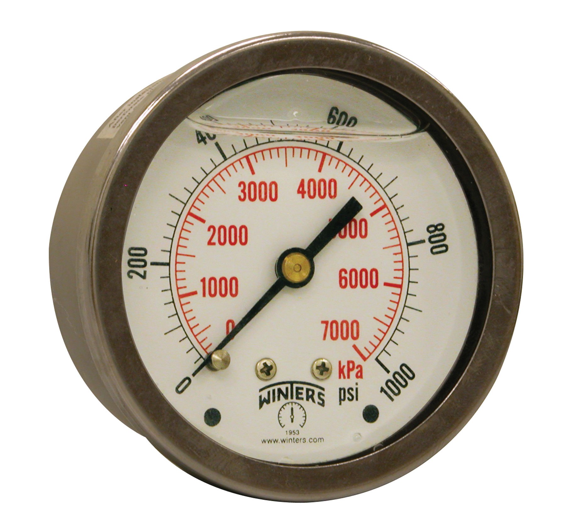 Winters PFQ Series Stainless Steel 304 Dual Scale Liquid Filled ...