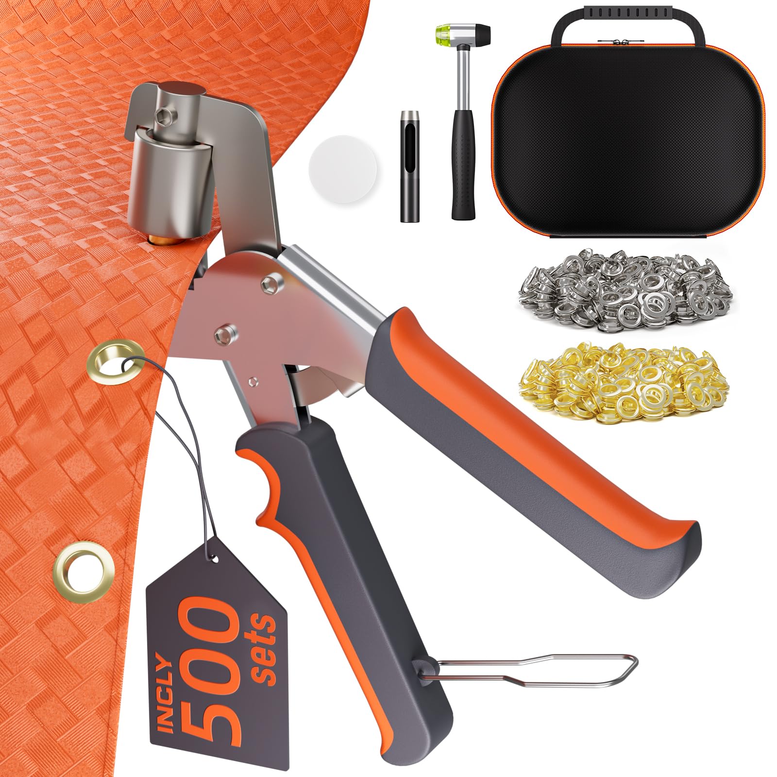Snapklik.com : INCLY Heavy Duty Grommet Tool Kit