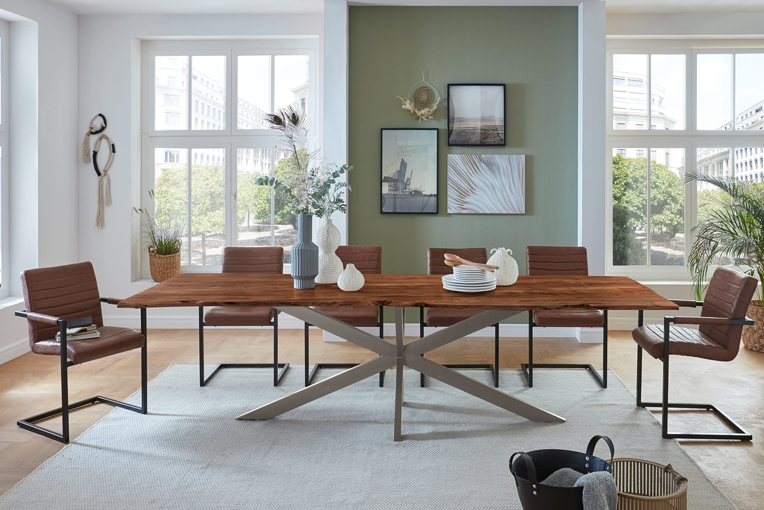 Acacia Wood Dining Room Tables Rectangular Dining Table In Acacia Wood