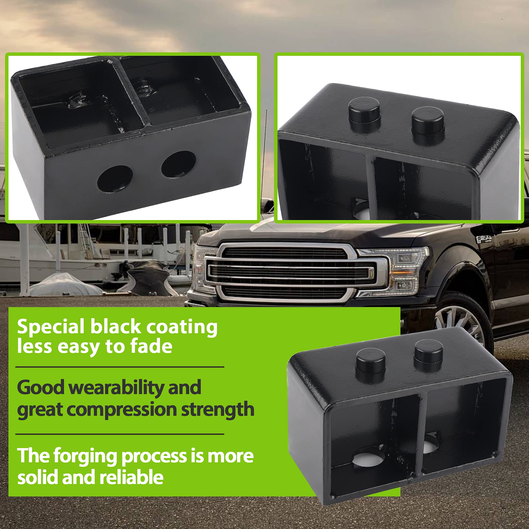 Snapklik.com : PROEZE 3" Rear Leveling Lift Block Kits For 2004-2020 ...