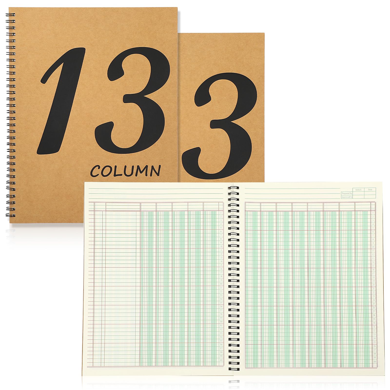 Snapklik.com : 3 Pcs 13 Column Ledger Book 8.5 11inch Account Book ...