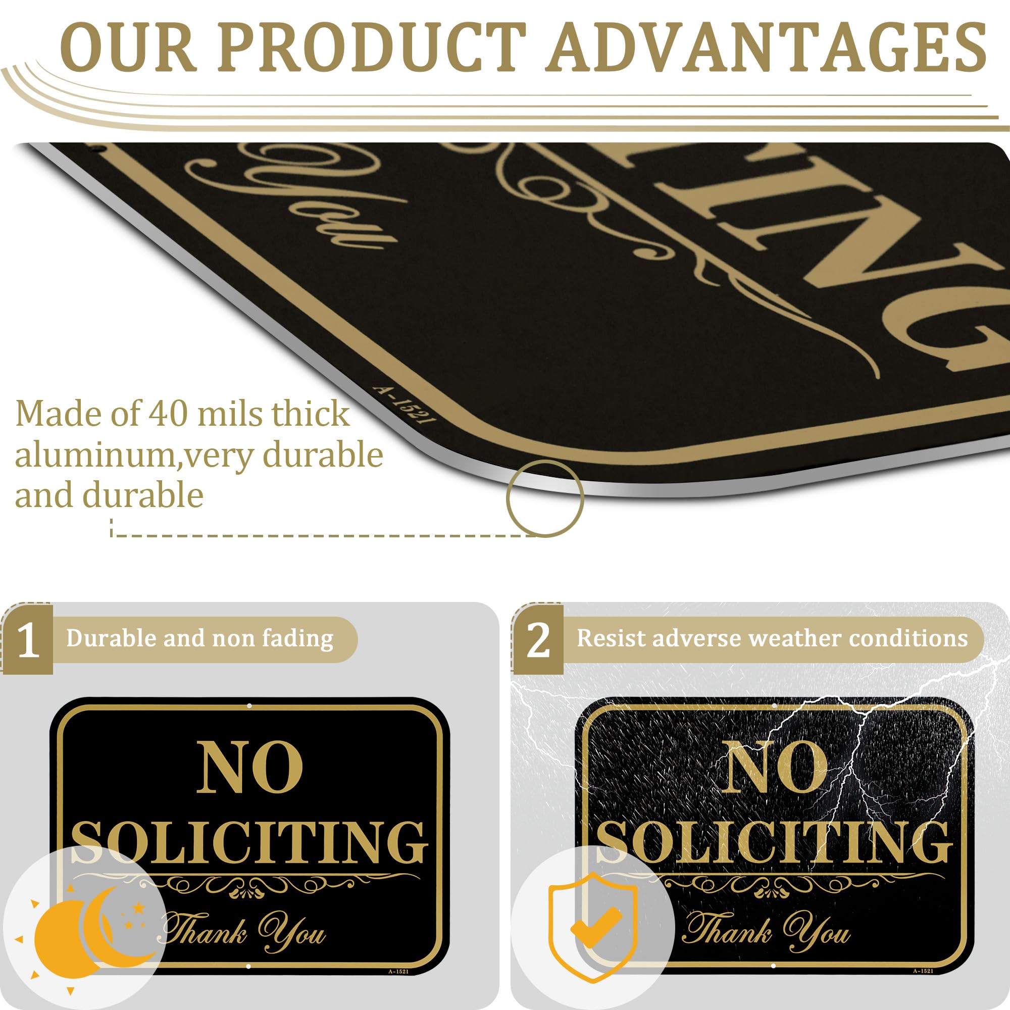 Snapklik.com : Large No Soliciting Yard Sign