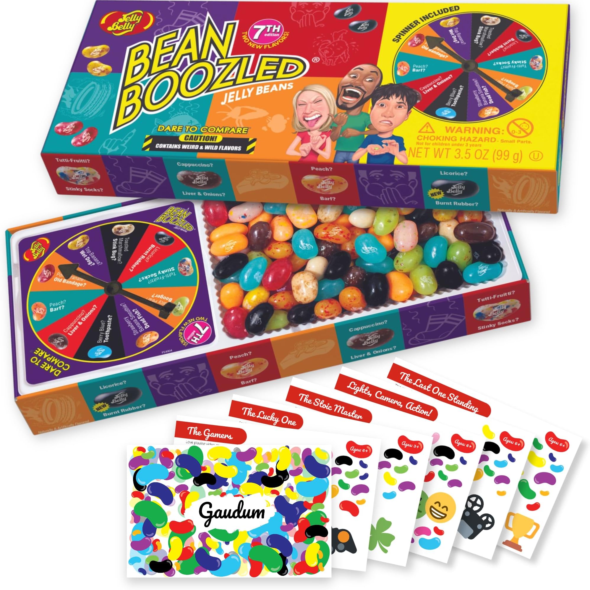 Amazon.com : Jelly Belly Bean Boozled Spinner Game and 3 Refill Packs ...