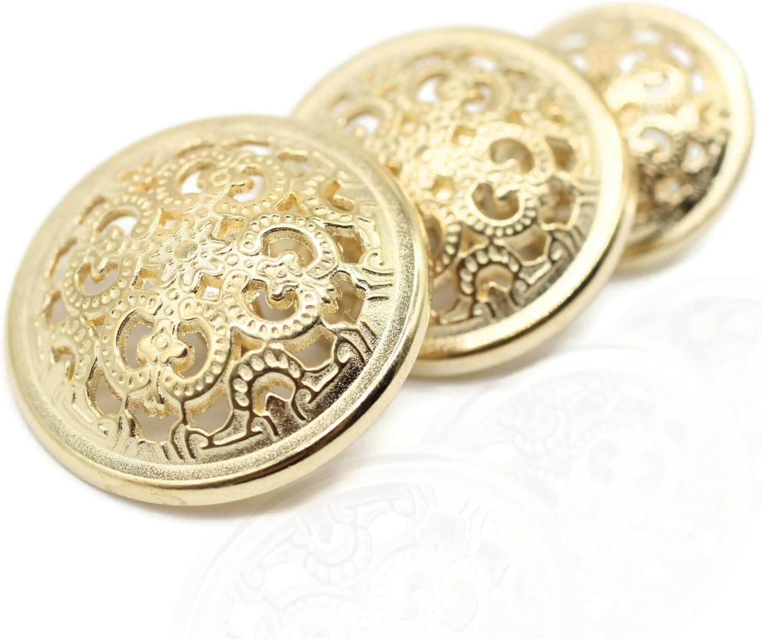 Amazon.com: Baroque Gold Metal Shank Buttons - 12 Pcs - 3 Size Options ...