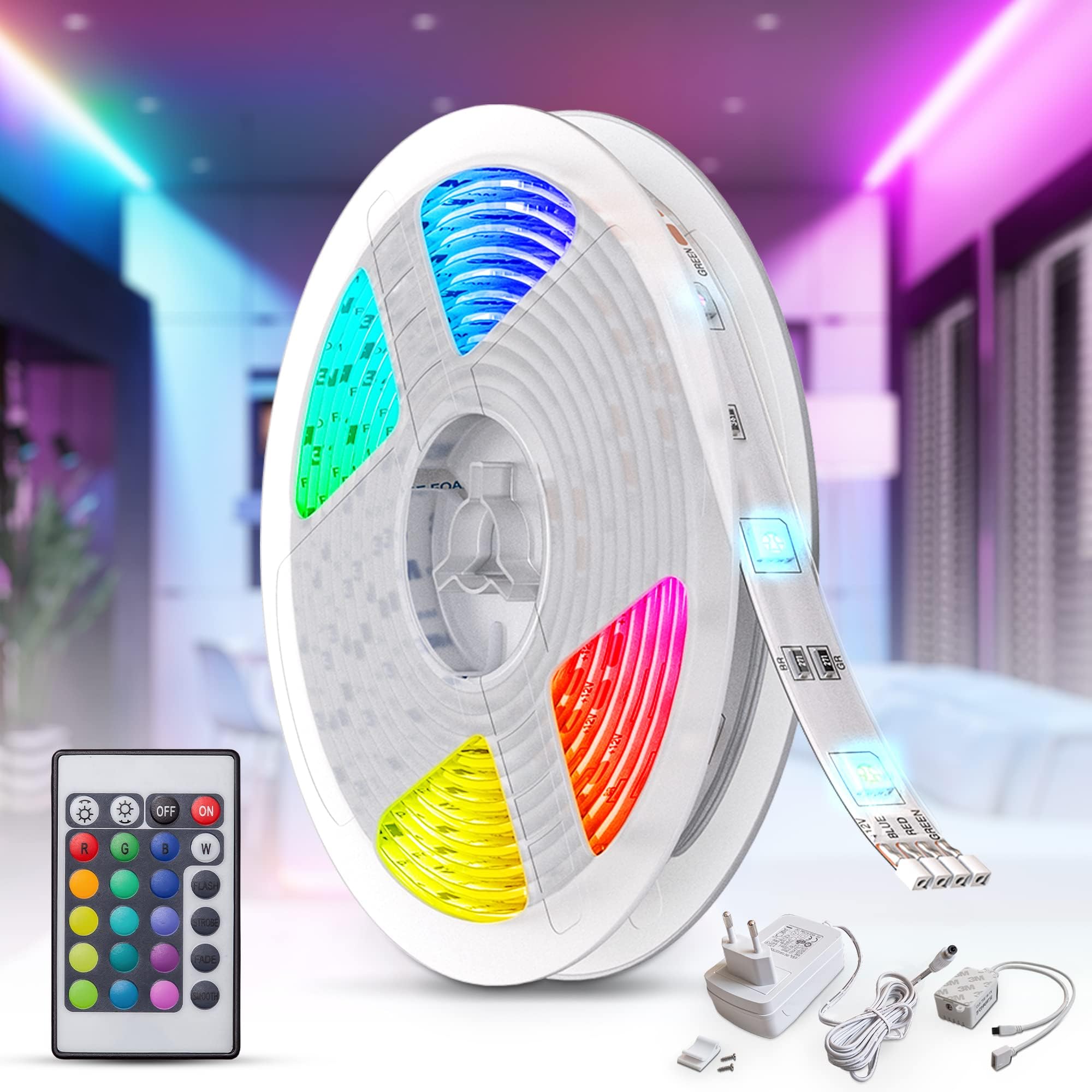 B.K.Licht - LED Strip 5m smart via App- und Sprachsteuerung ...
