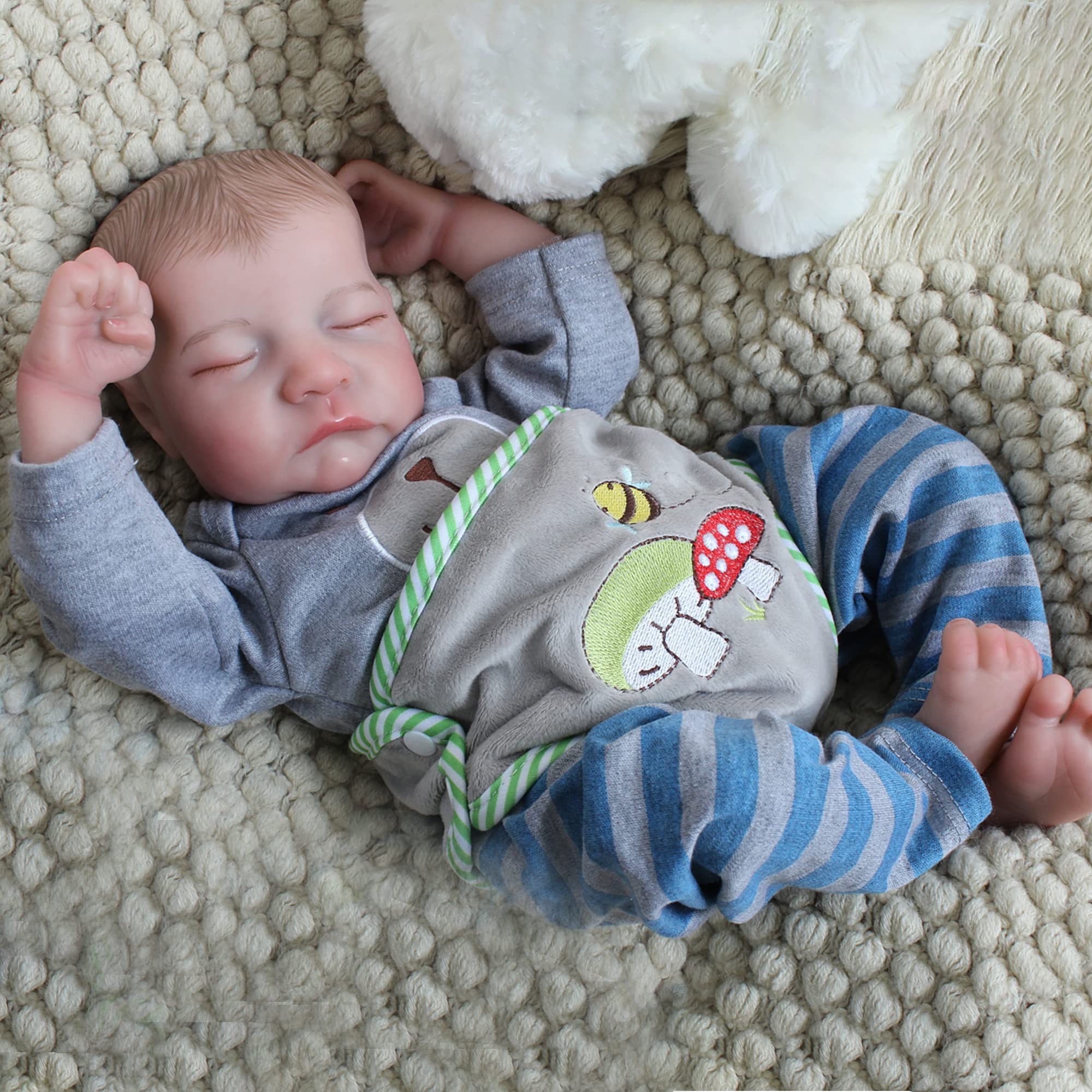 WOOROY Realistic Reborn Baby Dolls Boy - 18 Inch Lifelike Baby Doll ...