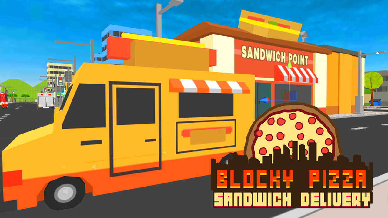 Blocky Pizza Sandwich Delivery Driver Simulator: Delivery Tycoon Food ...