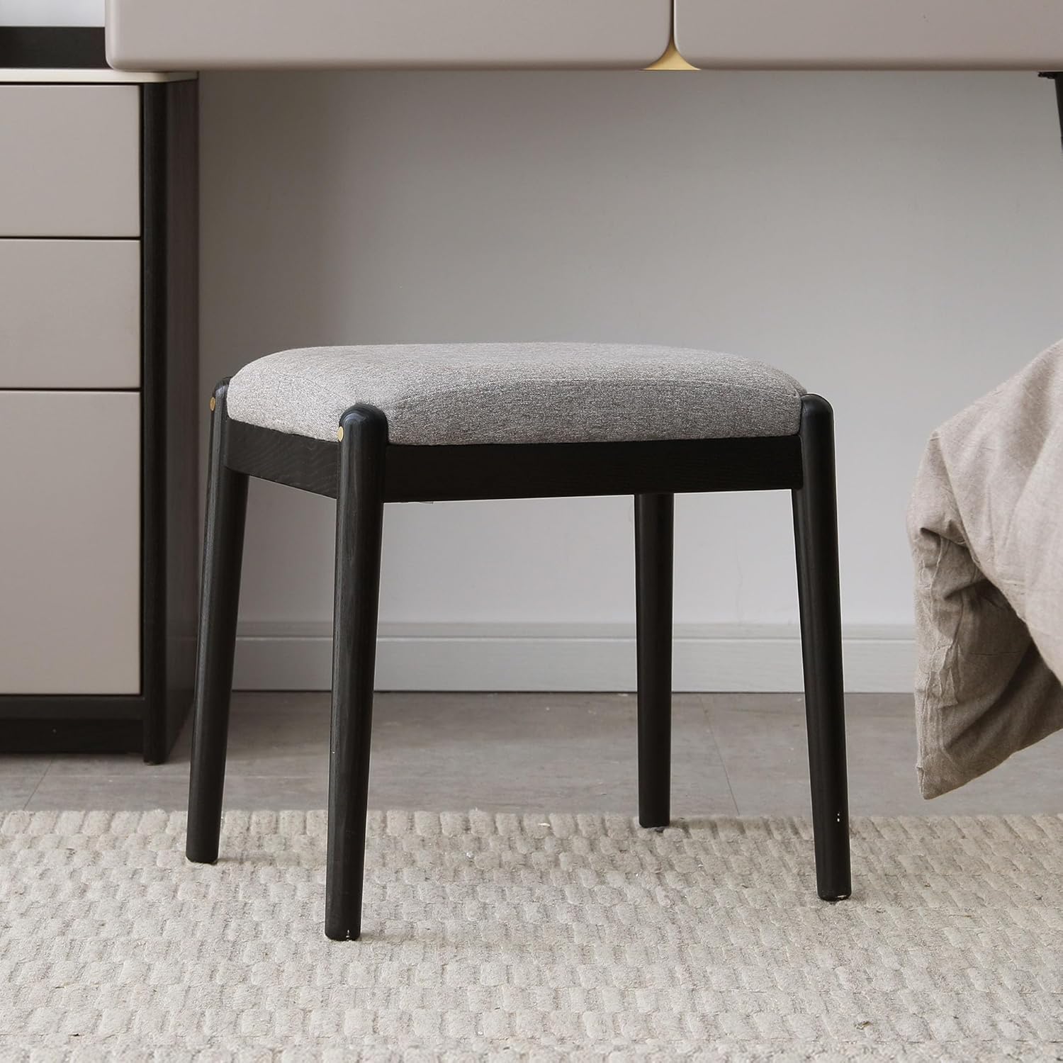 Amazon.com: Wayshome Solid Wood Small Vanity Stool Chair, High-Rebound ...