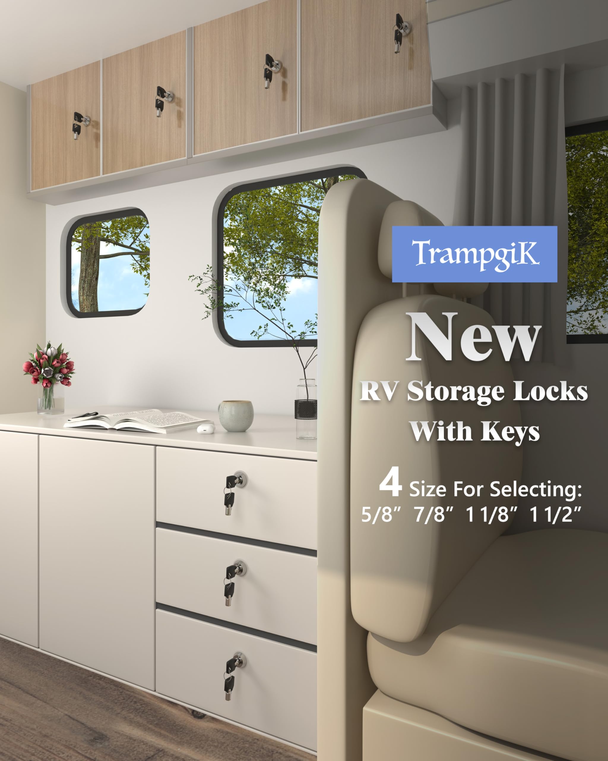 Snapklik.com : Trampgik RV Storage Locks, 5/8” Camper Compartment ...