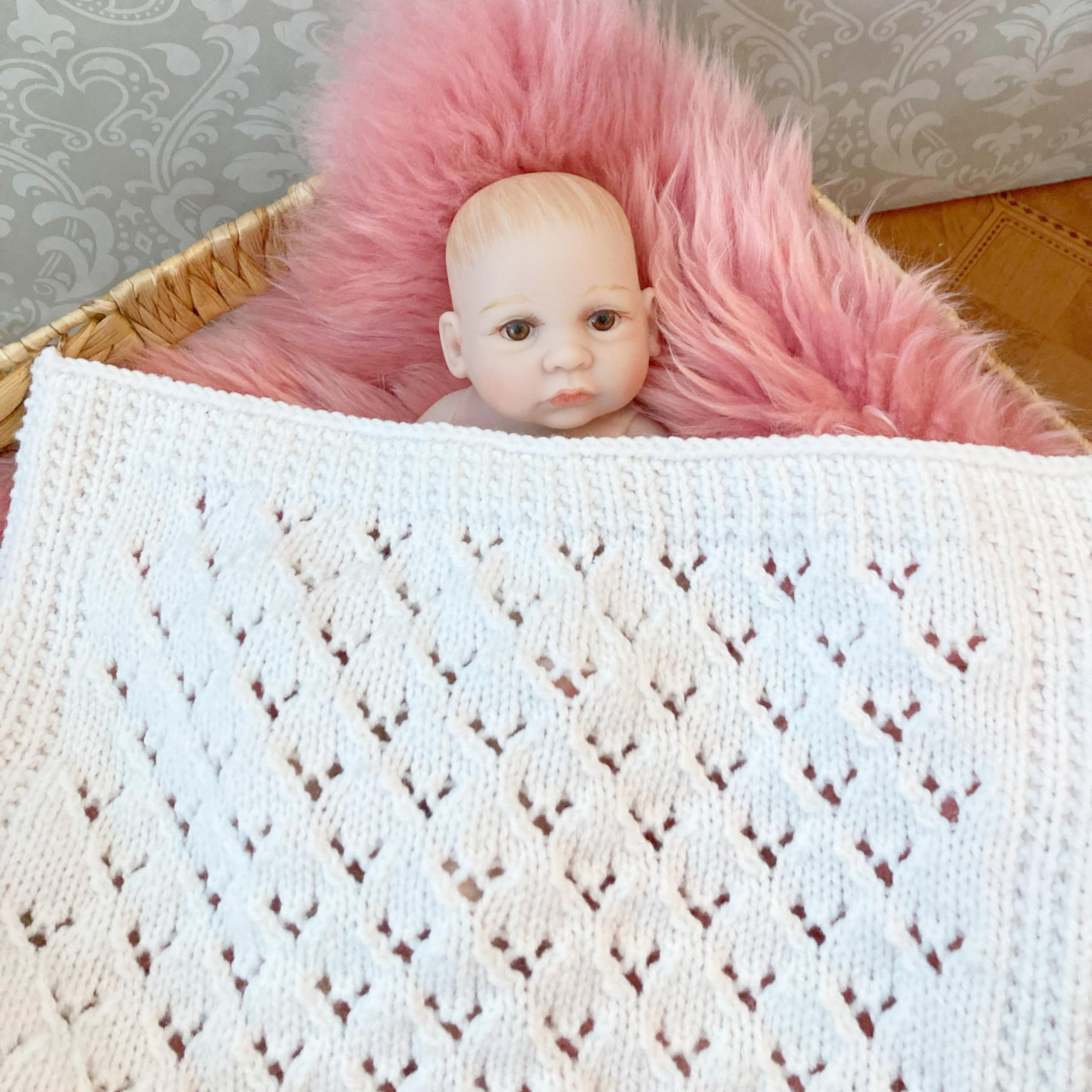Knitted Doll Blanket Pattern Knitting Pattern Doll Prem Baby All In