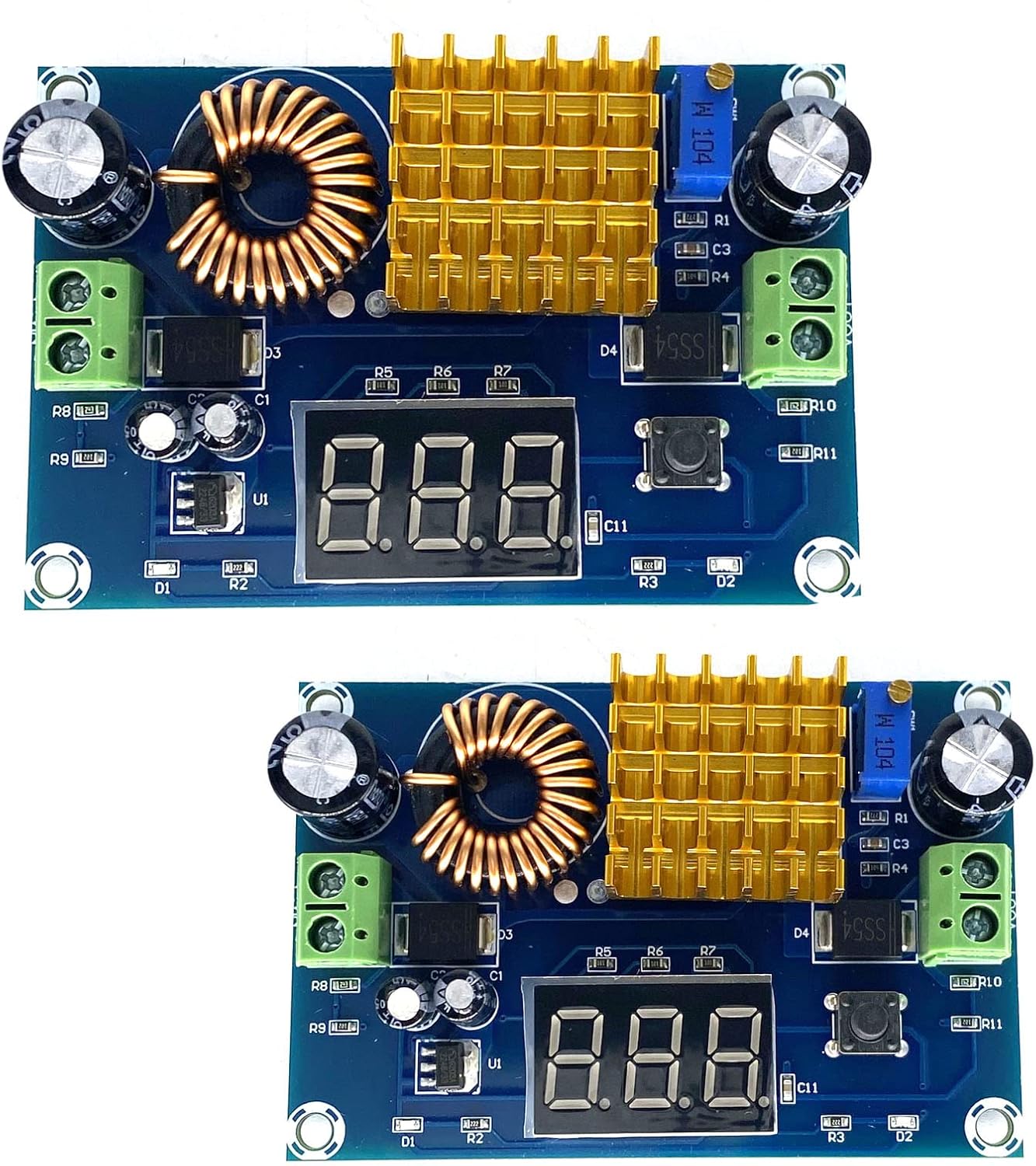 Amazon.com: 2PCS XH-M411 DC 3V-35V to DC 5V-45V 5A Boost Module Digital ...