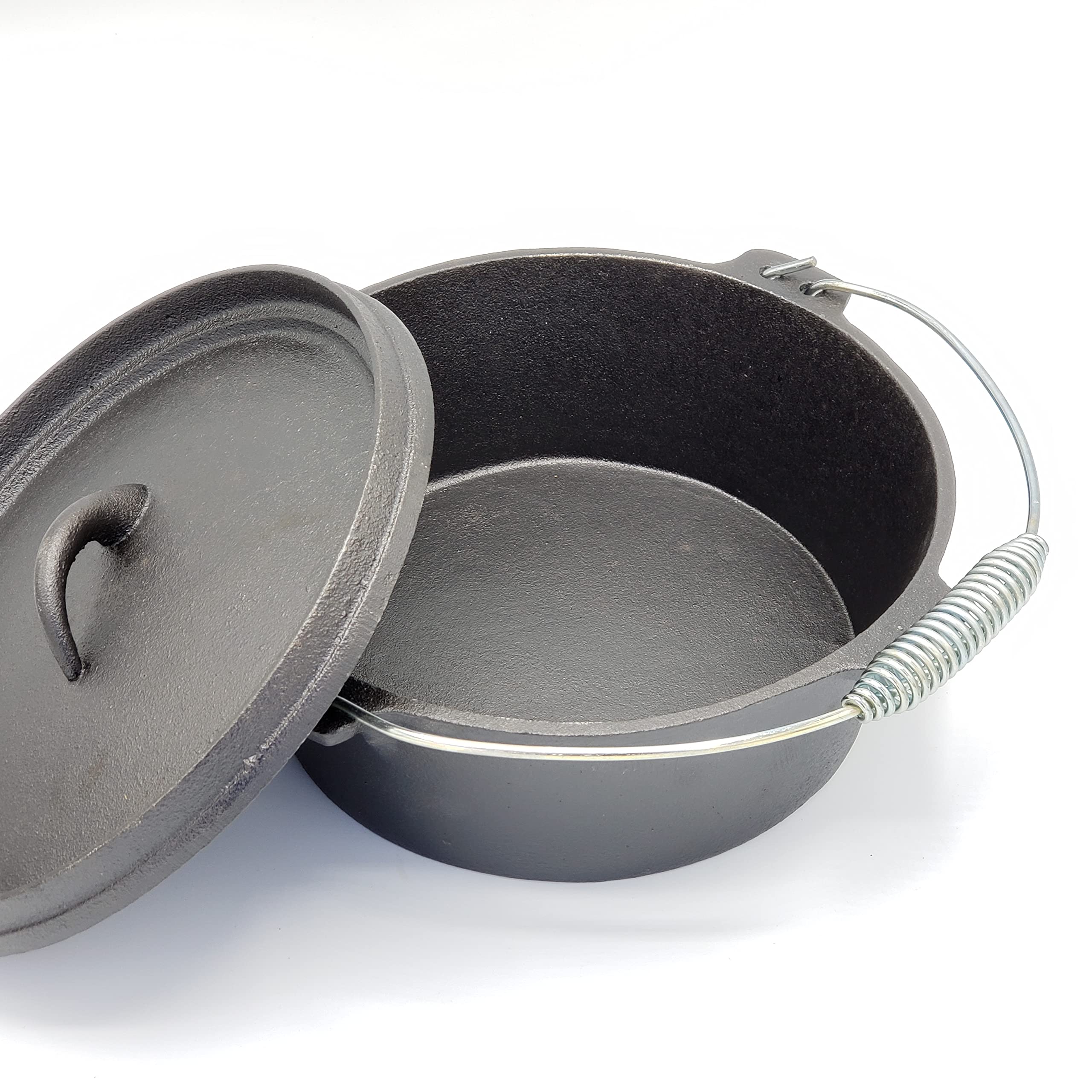 Buy BBQ Dragon 4.1 Quart Heavy-Duty Cast Iron Dutch Oven with Spiral ...