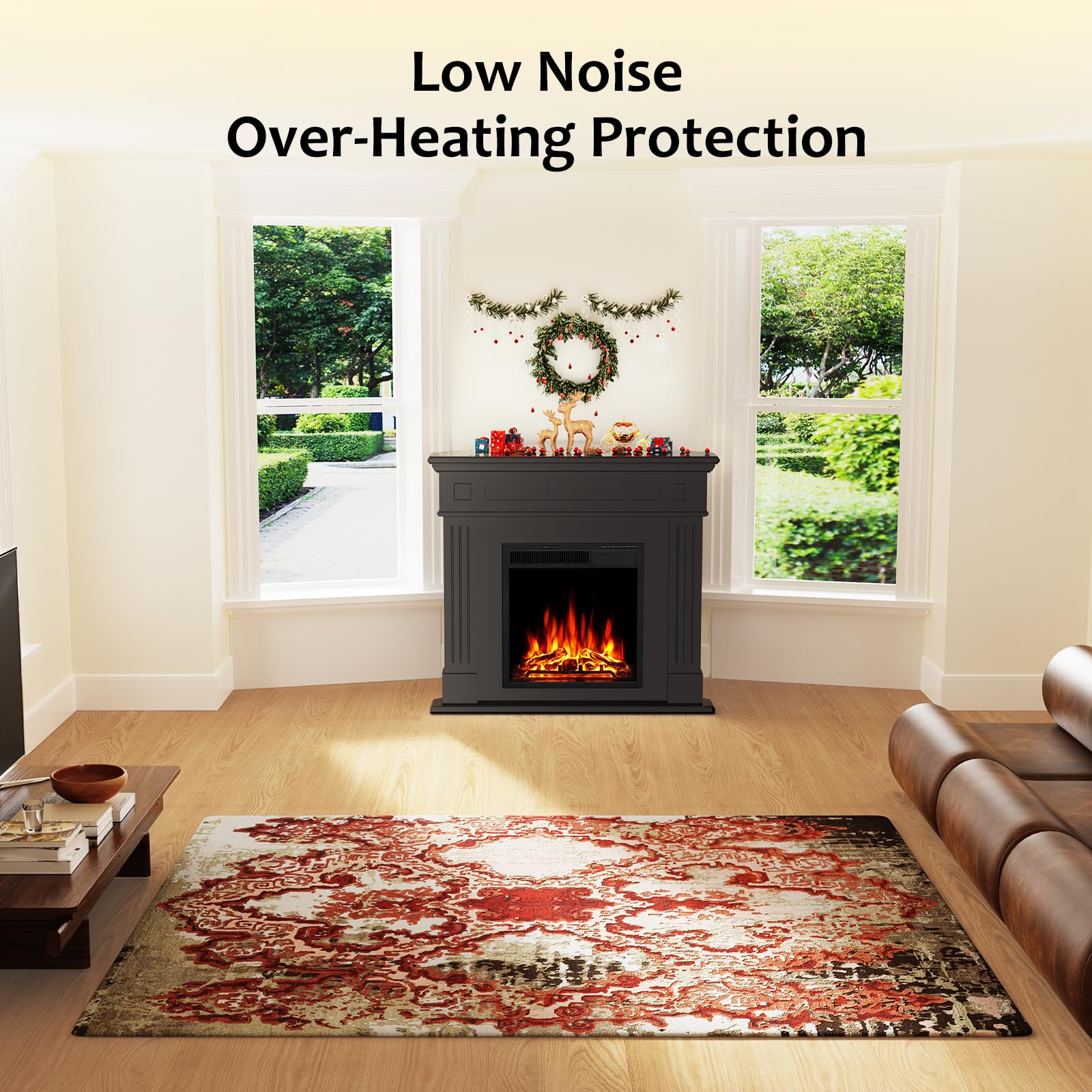 Snapklik.com : 44" Corner Electric Fireplace