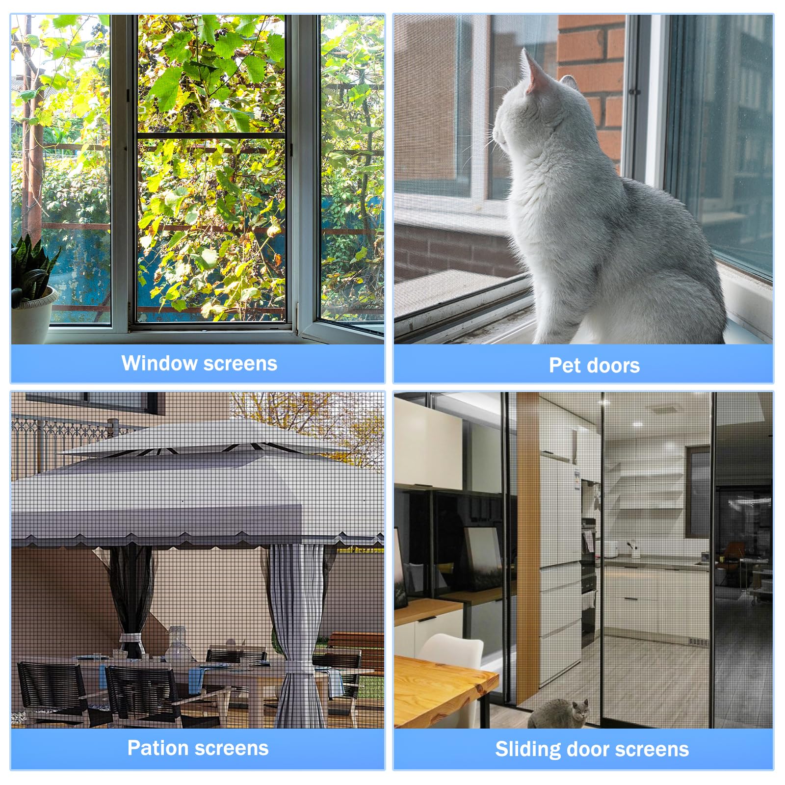 Snapklik.com : 48"x102" Windows Screen Mesh,Fiberglass Window Screen ...