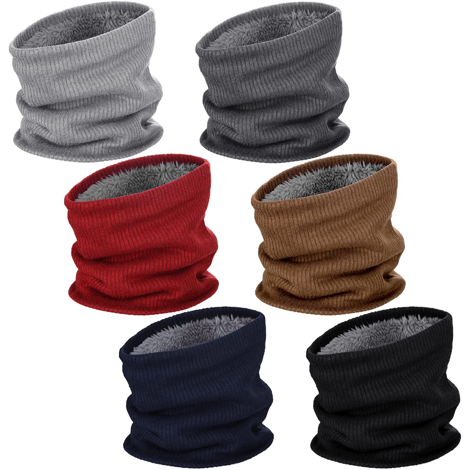 SATINIOR Winter Neck Gaiters Men 6 Pack, Neck Warmer Women Windproof ...