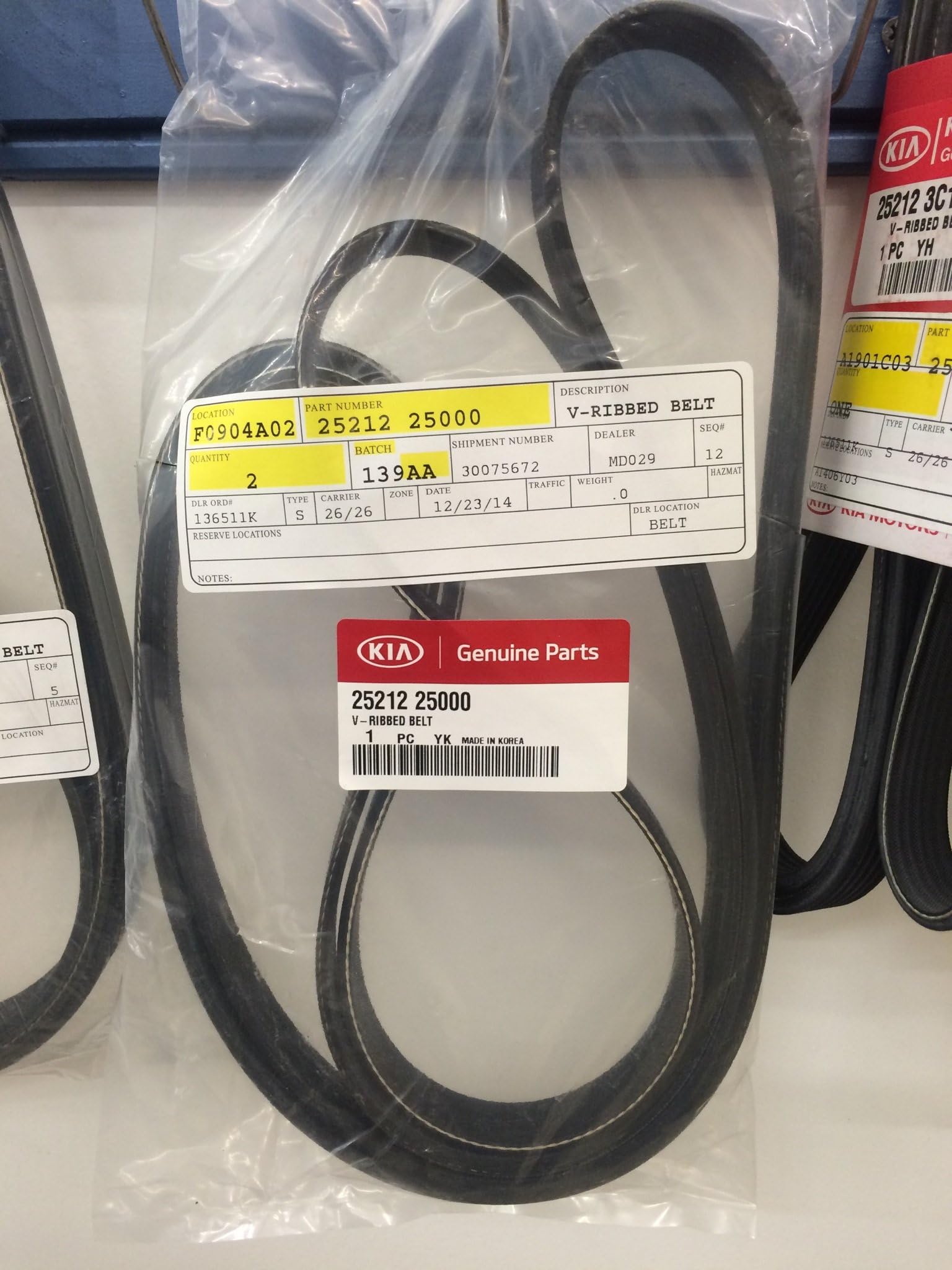 Amazon.com: KIA V-Ribbed Belt : Automotive