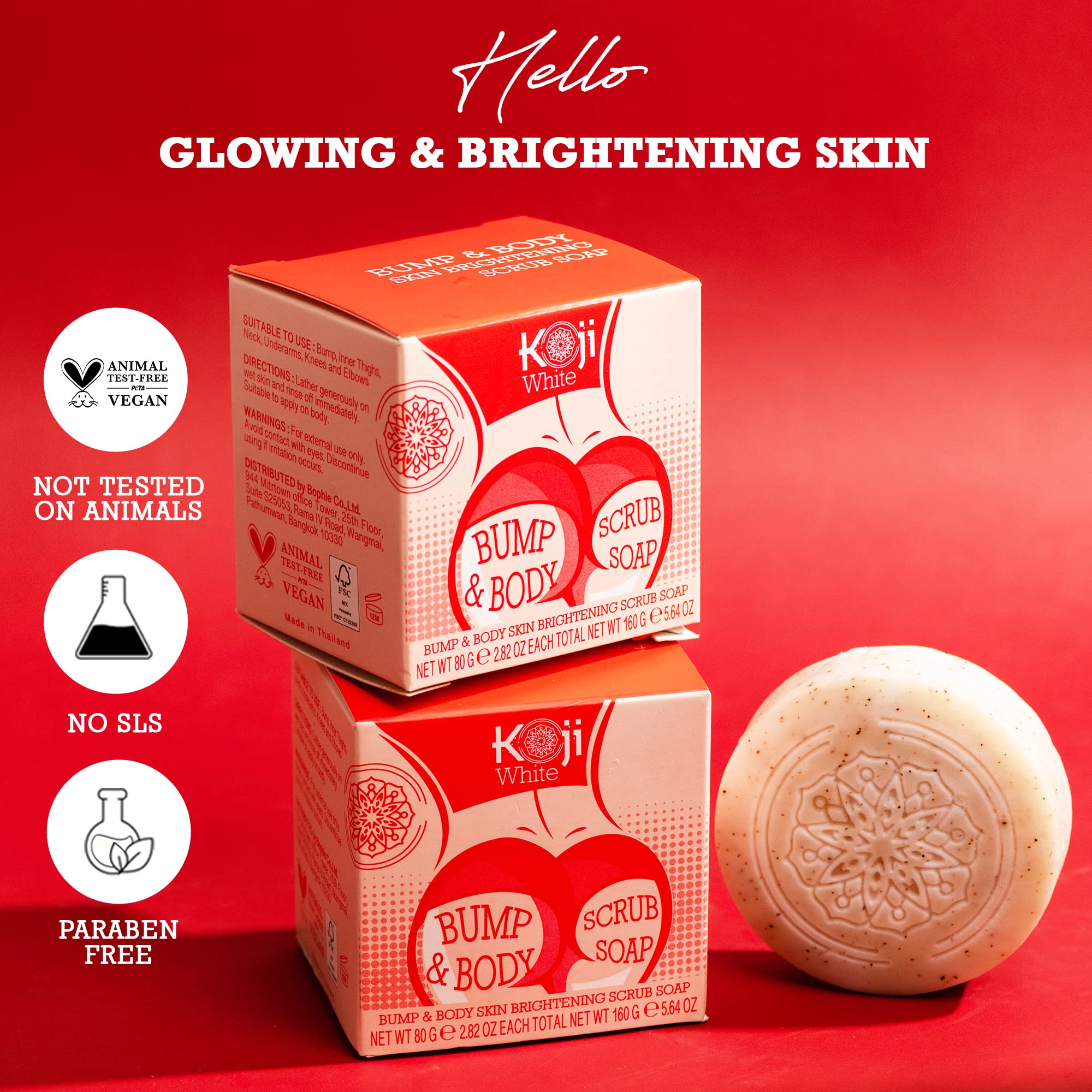 Snapklik.com : Koji White Kojic Acid Bump Eraser Body Scrub Soap For ...