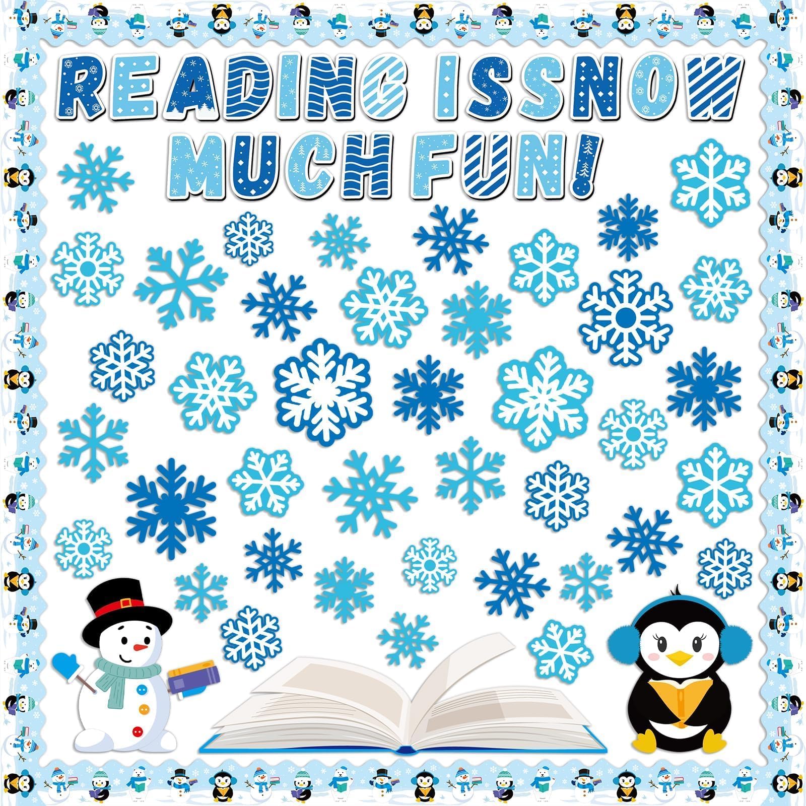 Amazon.com: Seajan 200 Pcs Winter Snowflake Cutouts Winter Paper ...