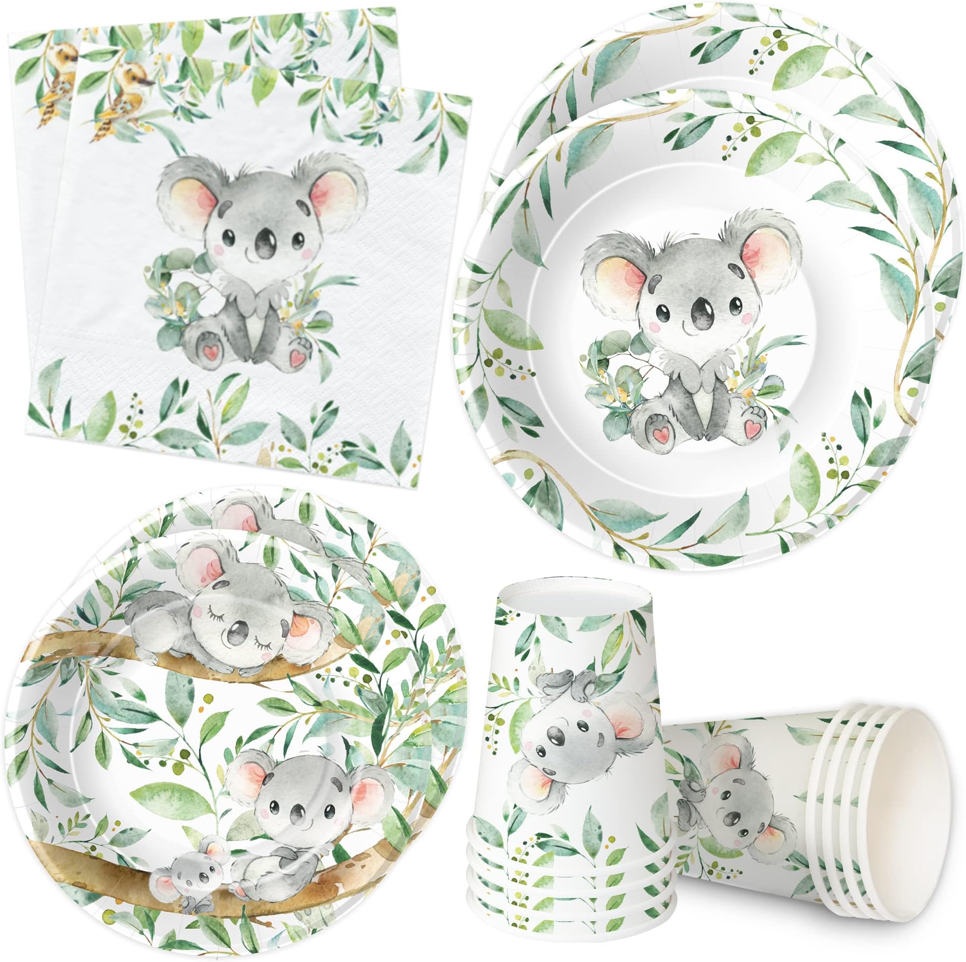 Amazon.com: APOWBLS Koala Party Supplies For Birthday & Baby Shower ...