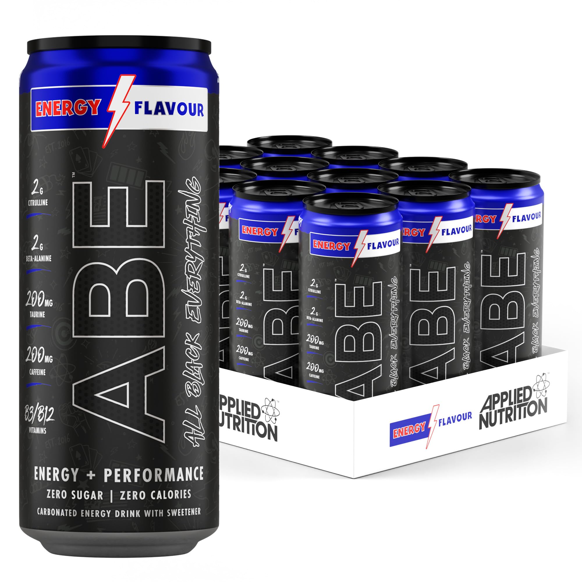 Applied Nutrition ABE Pre Workout Cans - All Black Everything Energy ...