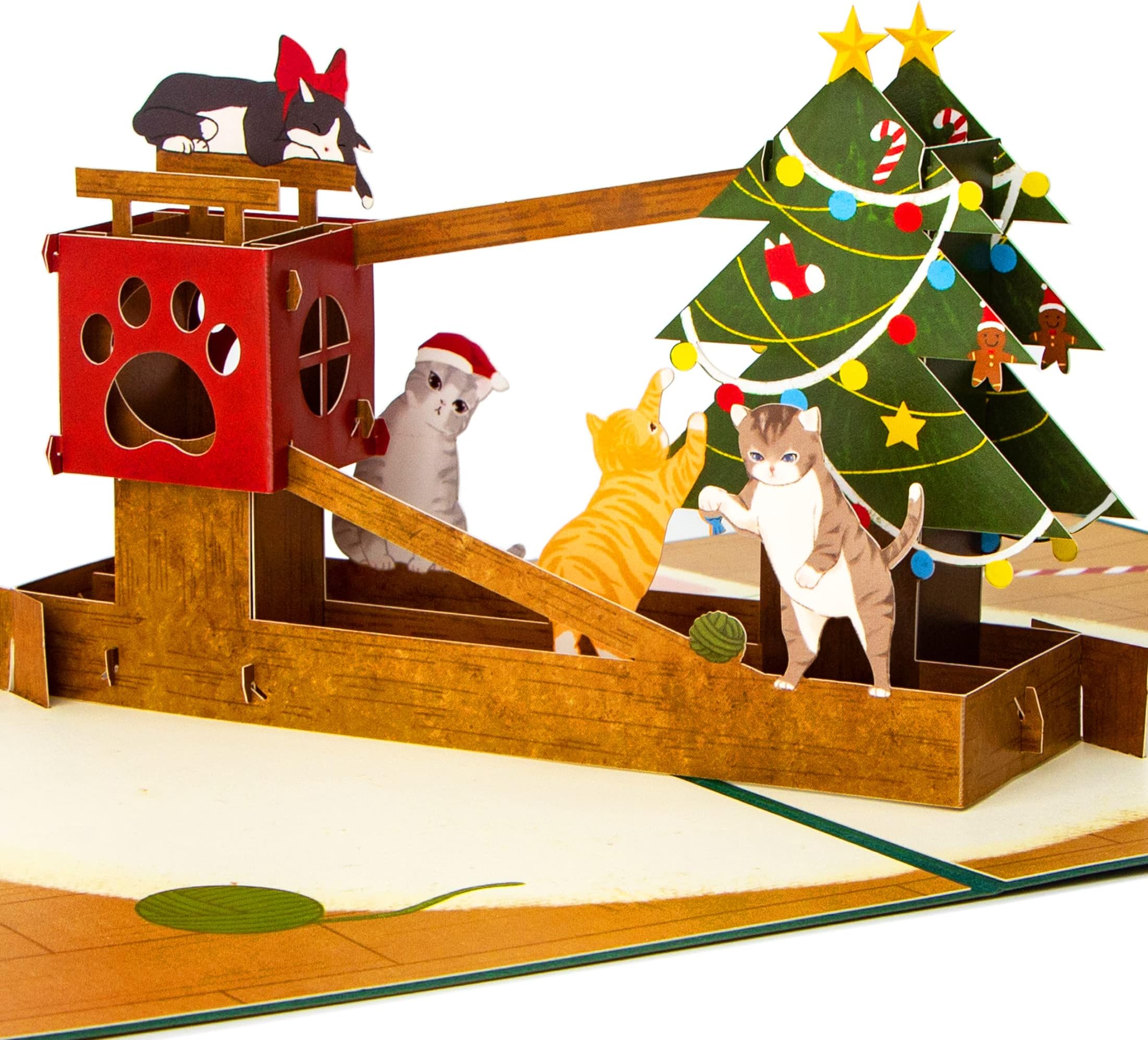 Amazon.com : Paper D'Art 3D Pop Up Sleigh Dogs Christmas Card : Office ...