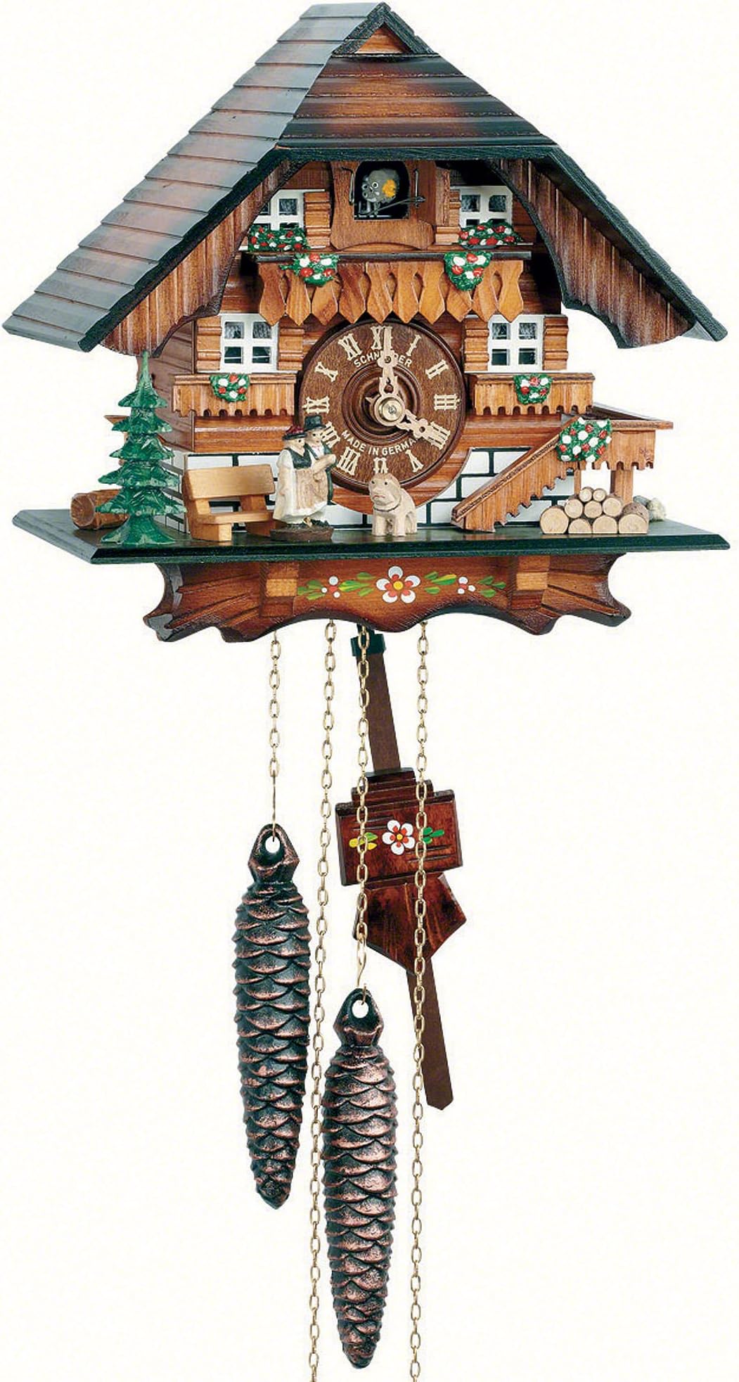 John & John Reloj cucú de Madera, folclórico, 60cm de Altura, con ...