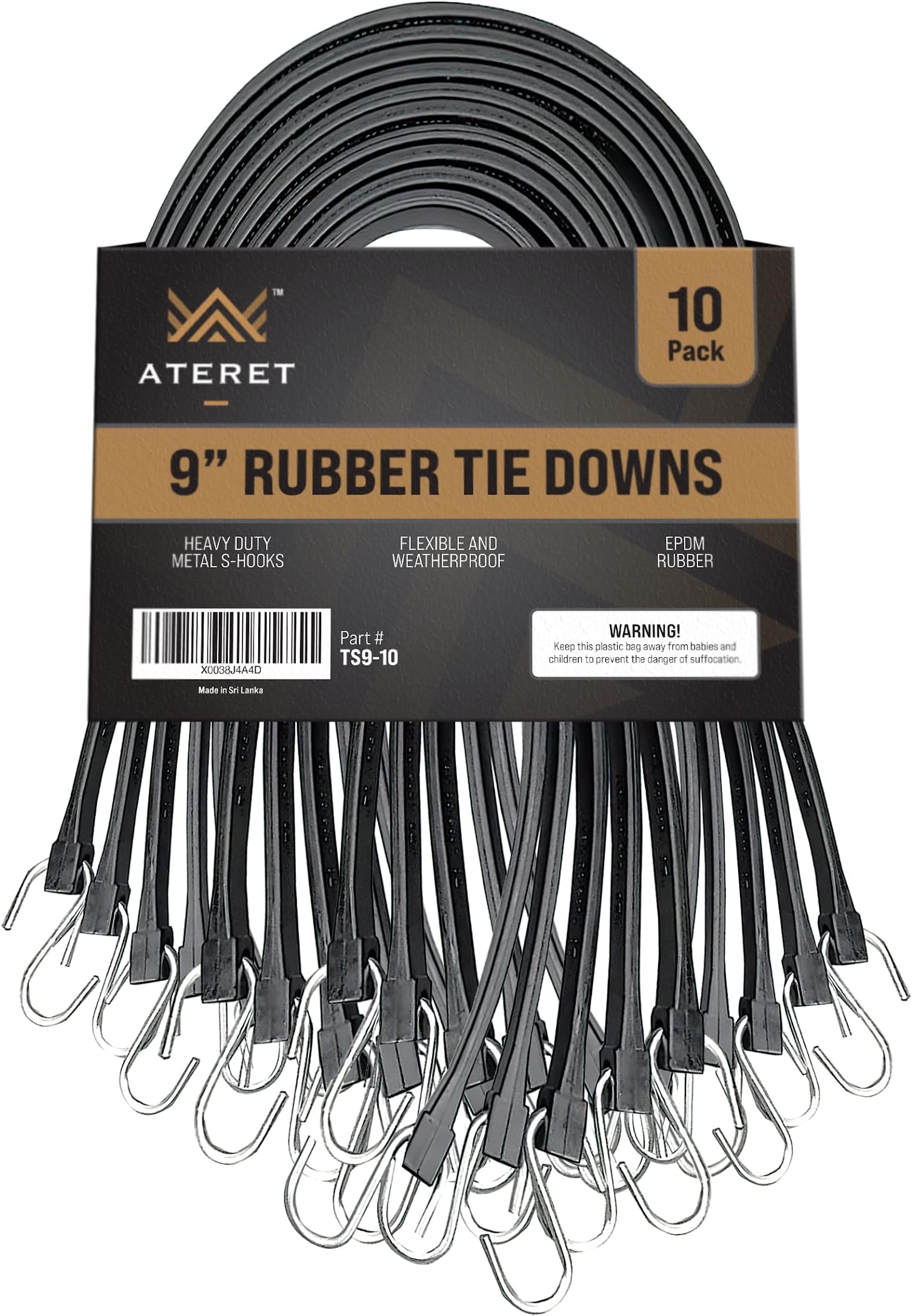 Amazon.com: Hook 'n Hang Wrap-It Storage Straps - 18" (2-Pack) Black ...