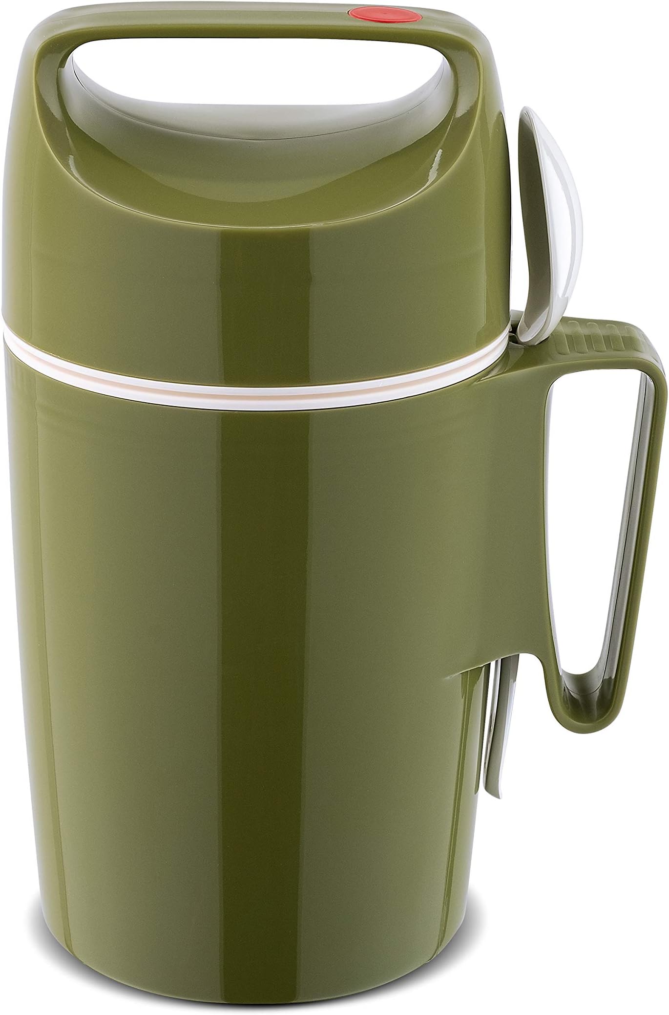 ROTPUNKT Thermos en Plastique avec cuillère, 850 ML, Vert, 17 x 13 x 26 ...