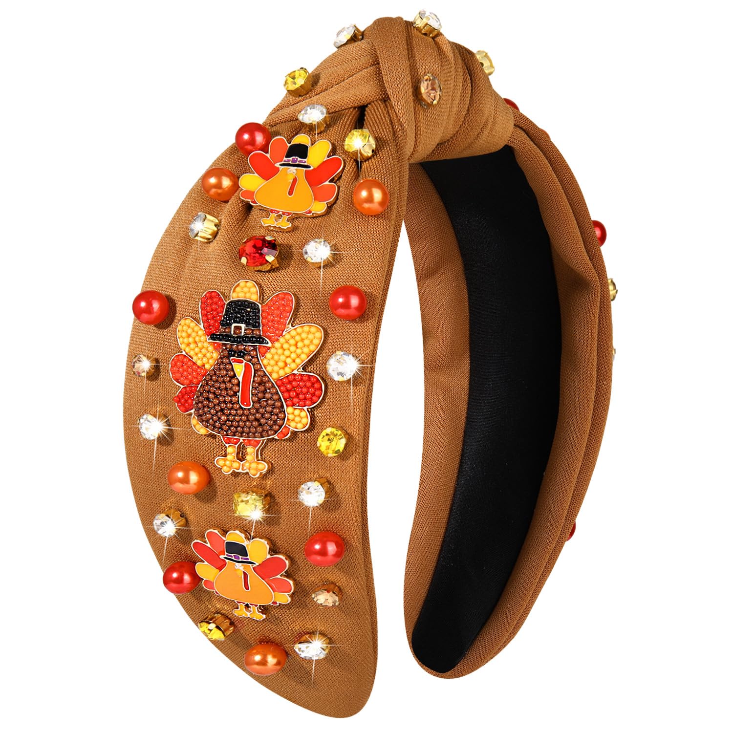 Amazon.com : NVENF Thanksgiving Headband for Women Beaded Turkey Fall ...